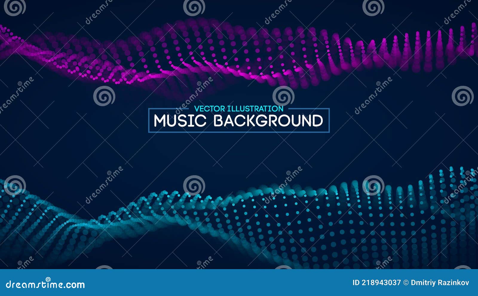 Music Background Blue Abstract Futuristic Background. Future Technology ...