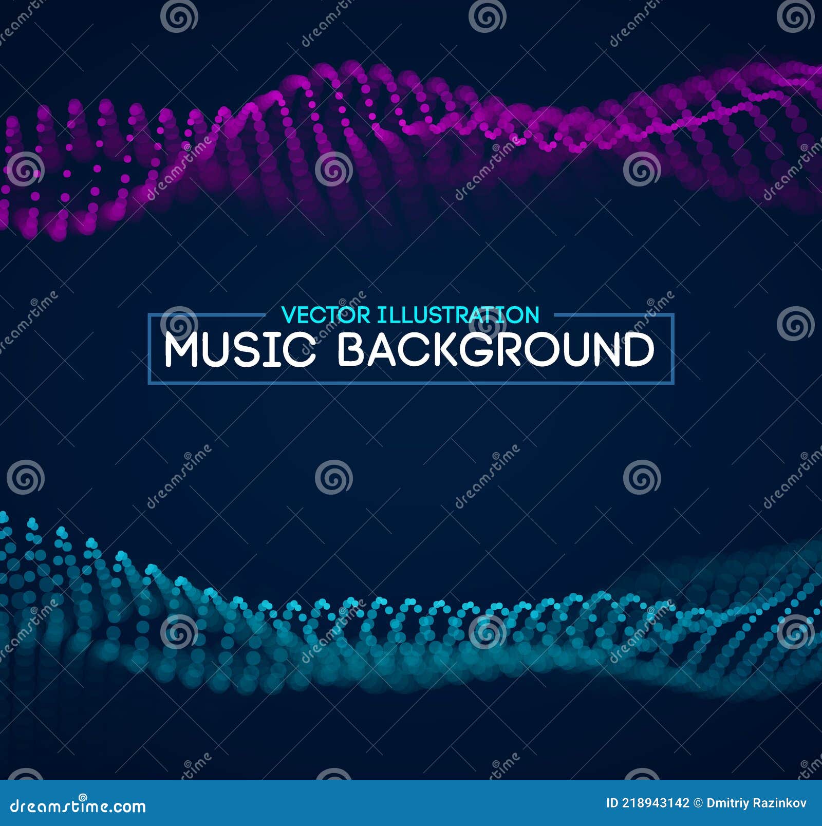 Music Background Blue Abstract Futuristic Background. Future Technology ...