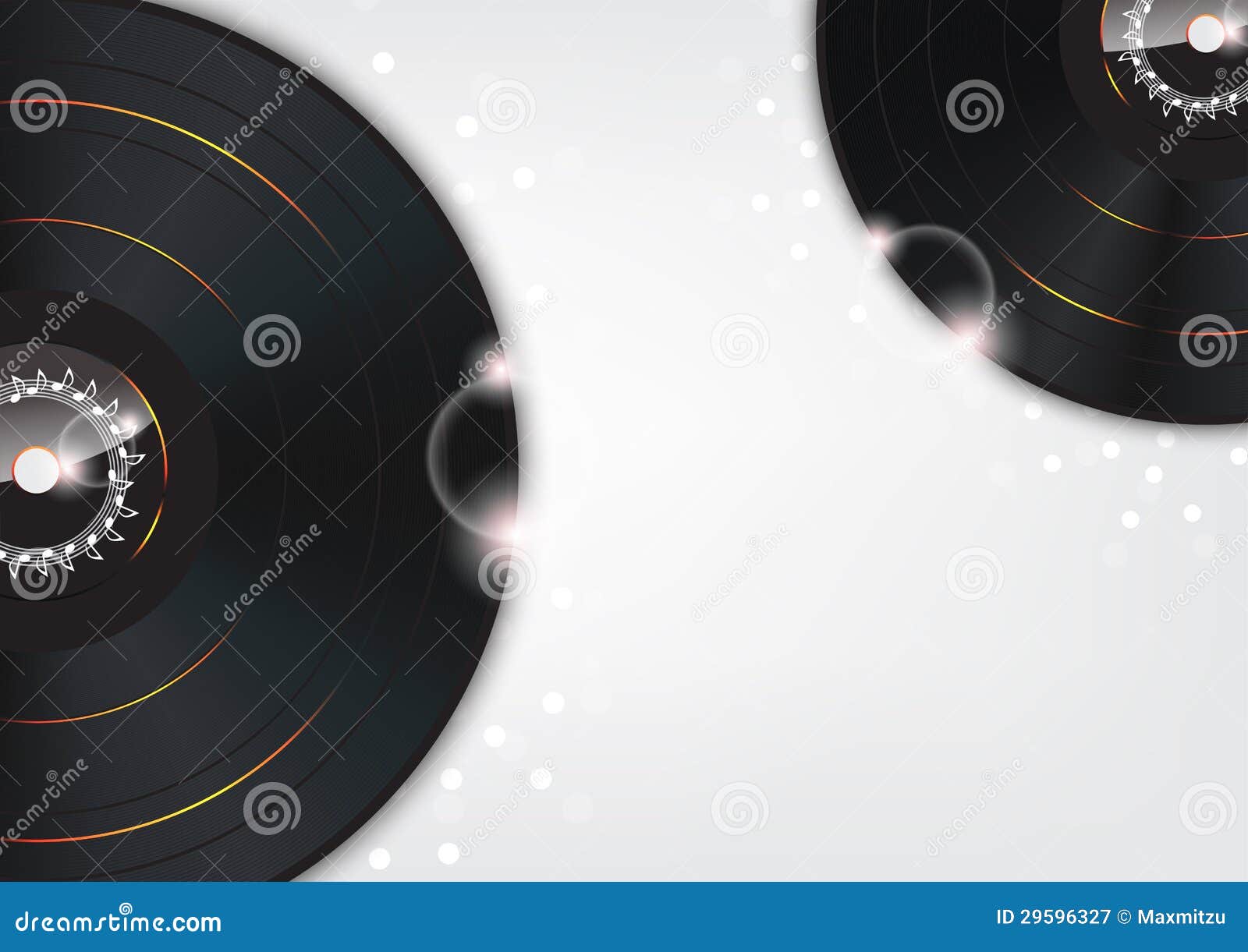 Vinyl Plates Seamless Pattern. Reapiting Gramophone LP Music Discs ...