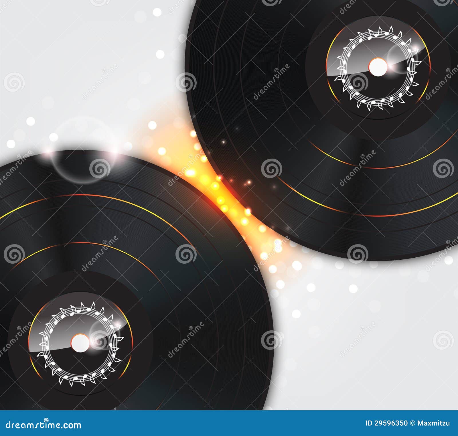 Vinyl Plates Seamless Pattern. Reapiting Gramophone LP Music Discs ...