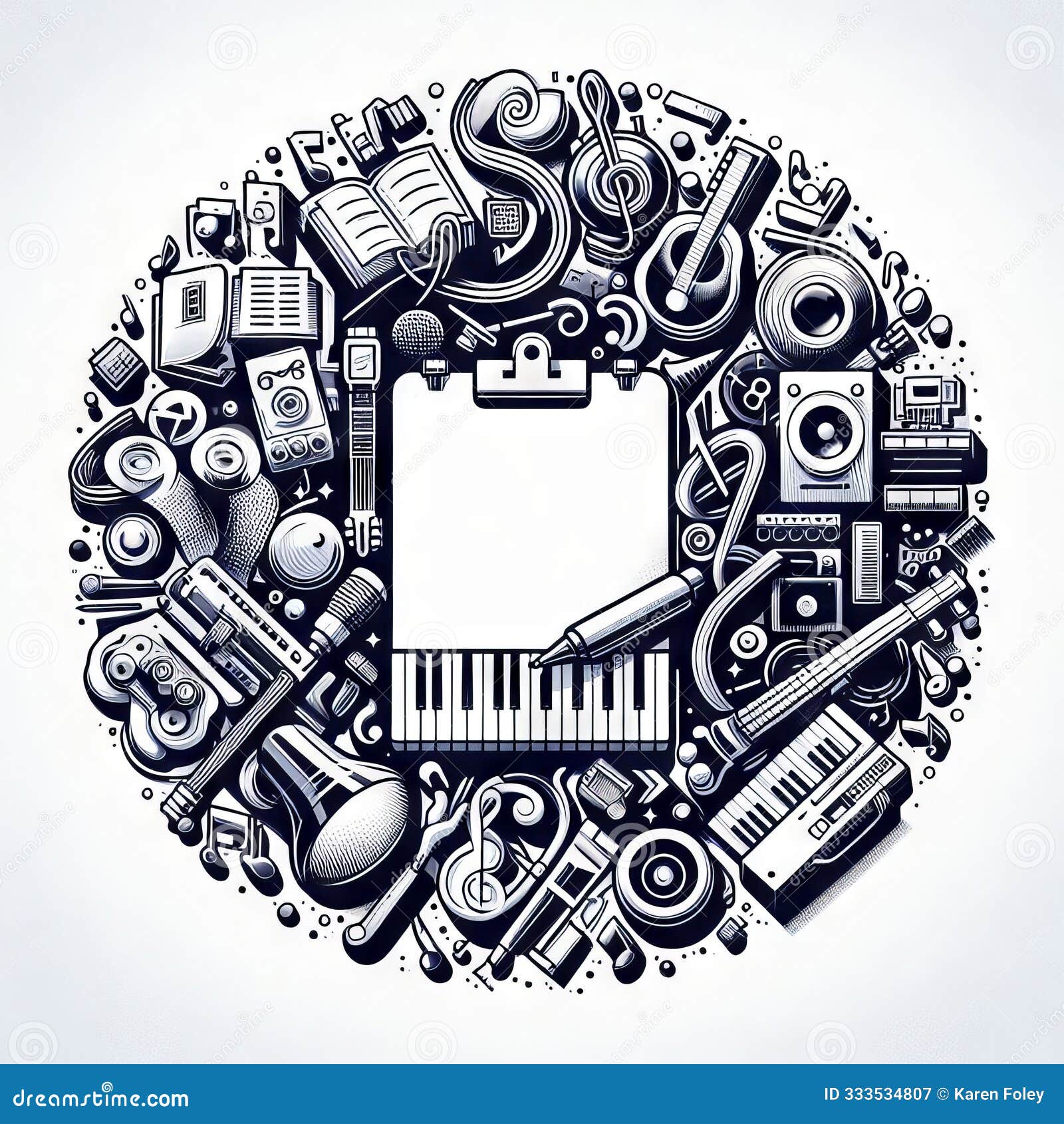 Music background graphics stock illustration. Illustration of space ...