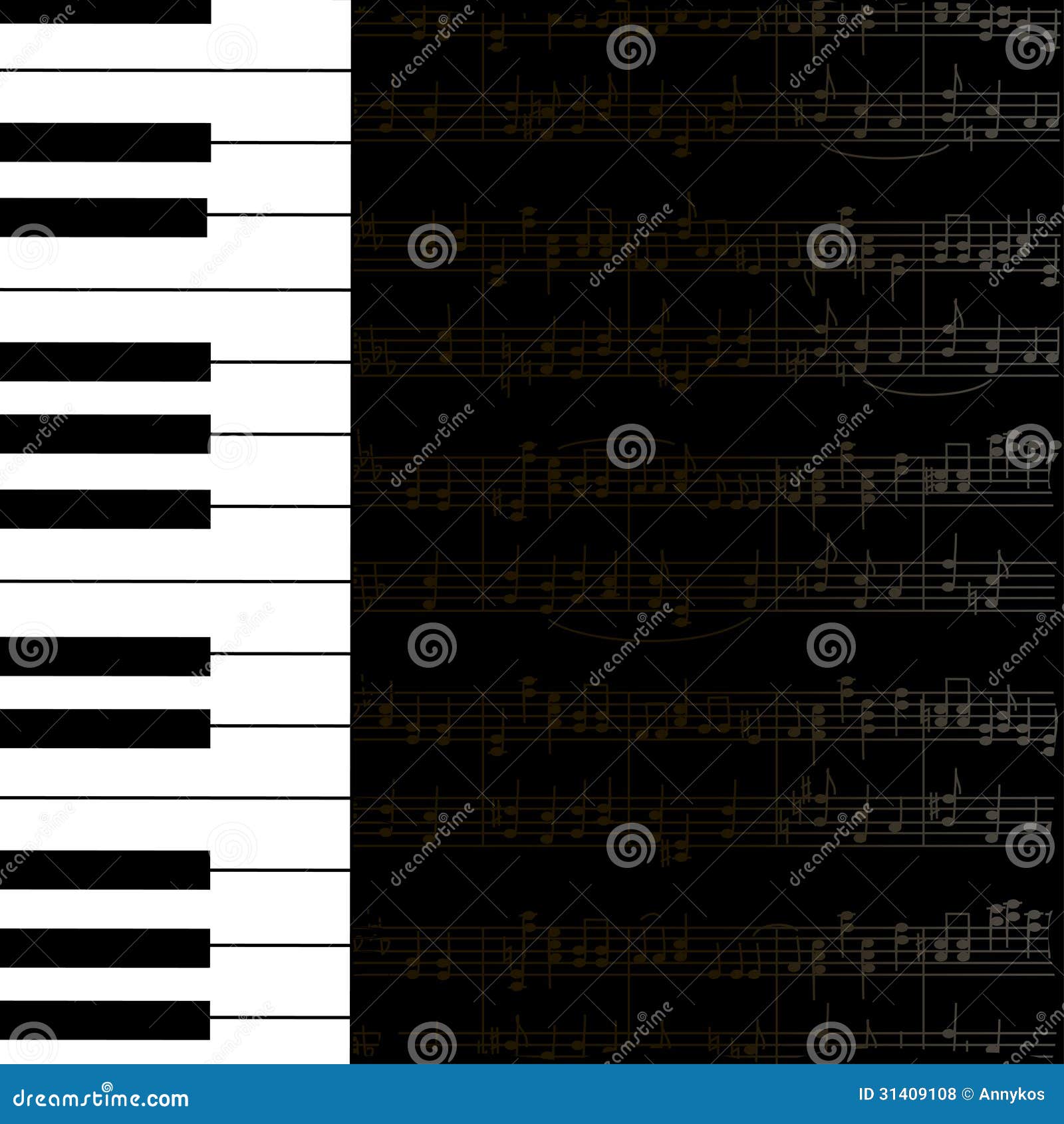 Music Background Keyboard Stave Notes Stock Illustrations – 91 Music ...