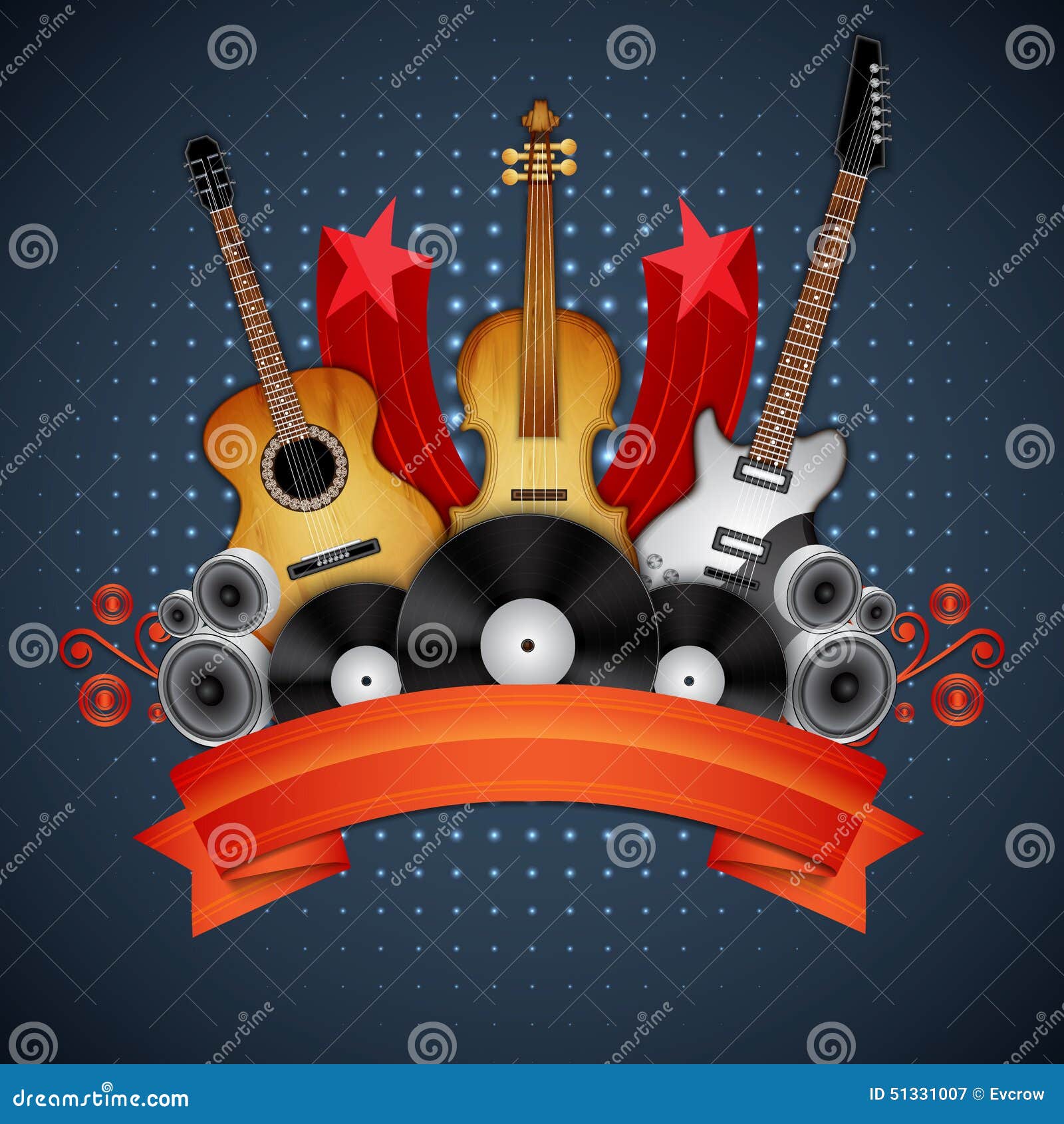Music Background Cartoon Vector | CartoonDealer.com #51331007