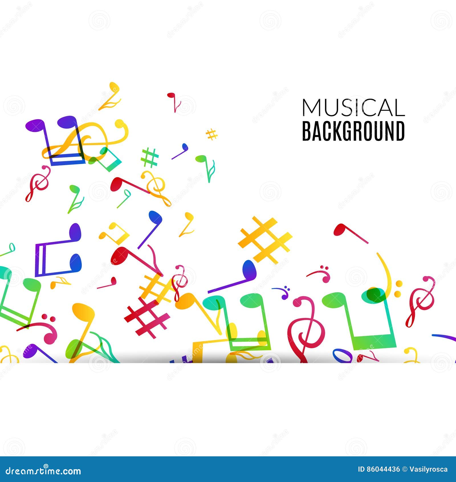Music Background. Musical Background with Musical Notes Stock Vector ...