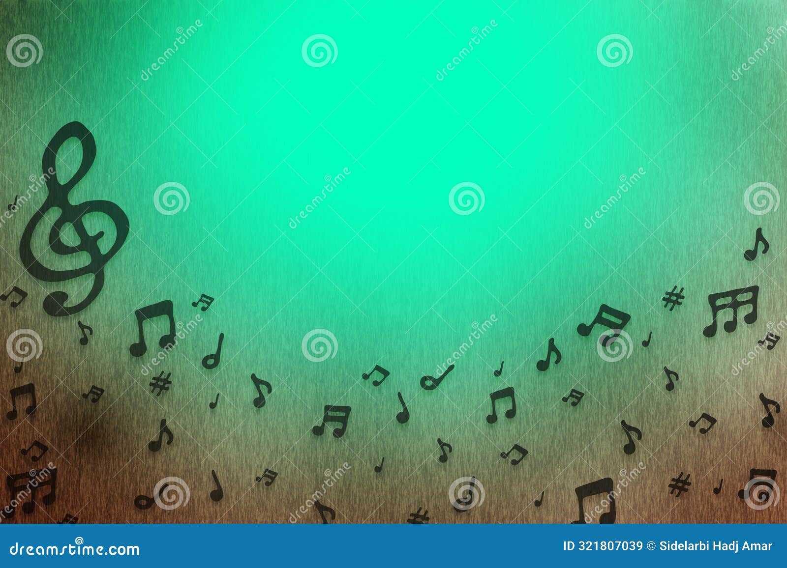 Music Background with Notes Stock Illustration - Illustration of ...
