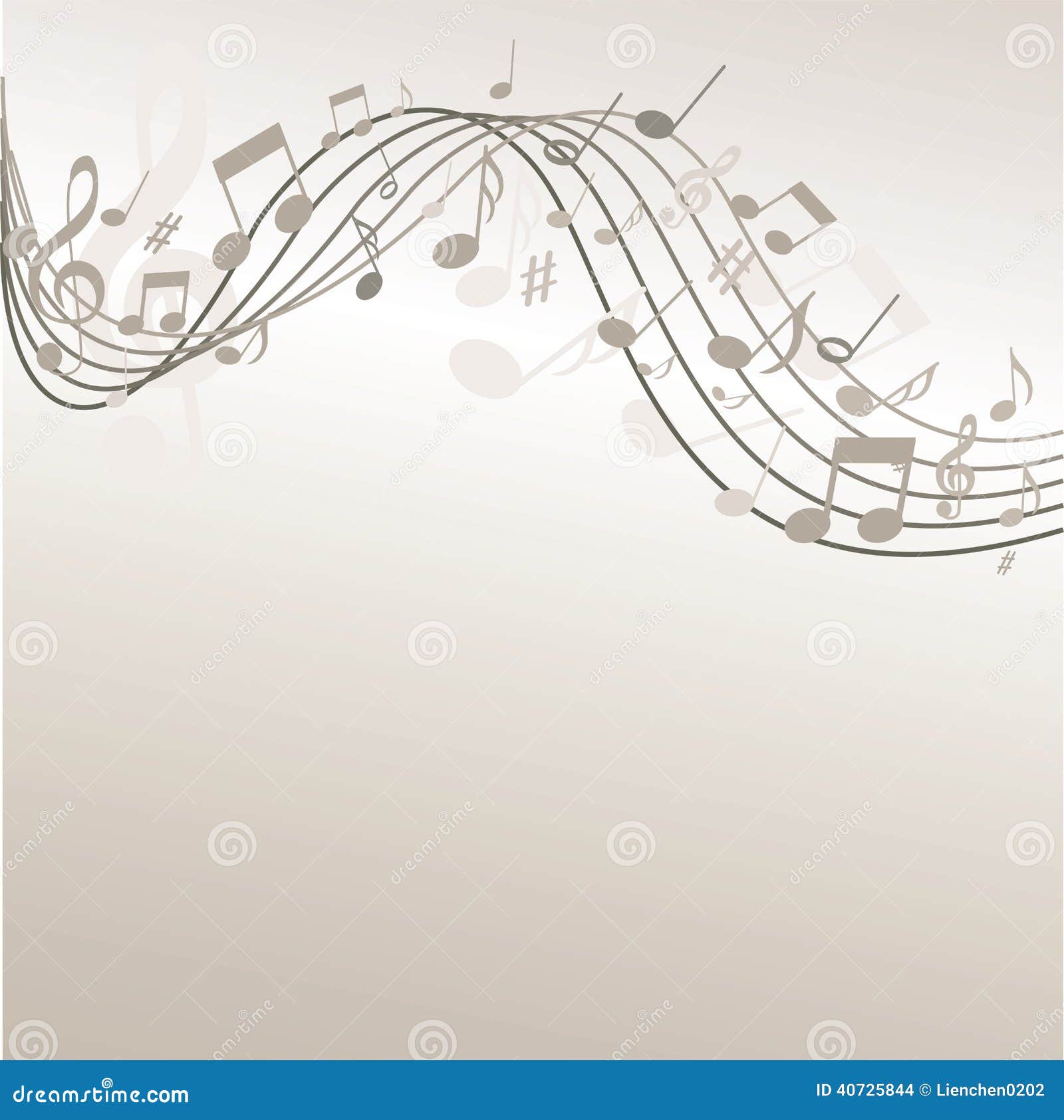 Music Background with Notes Stock Vector - Illustration of graphic ...