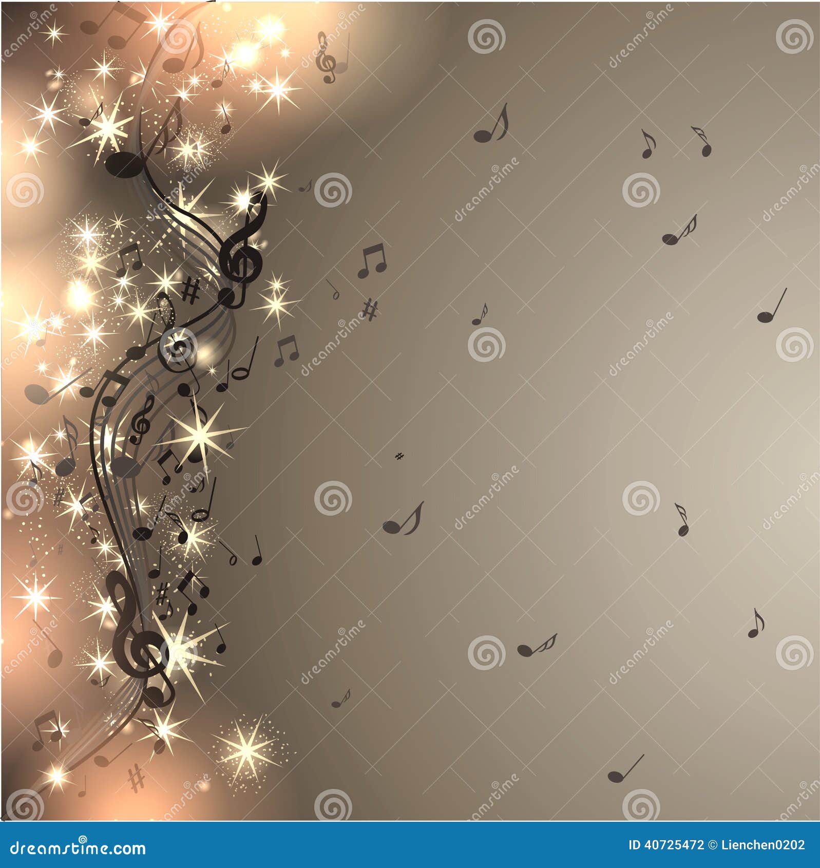 Music Background with Notes Stock Vector - Illustration of background ...