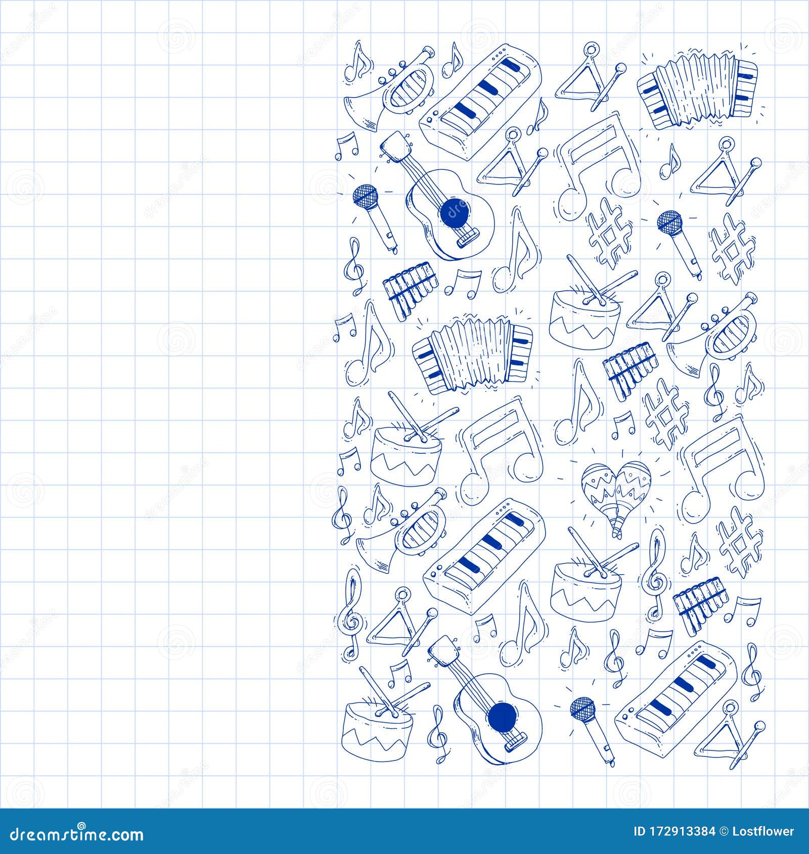 Music Background for Patterns. Vector Illustration with Musical ...