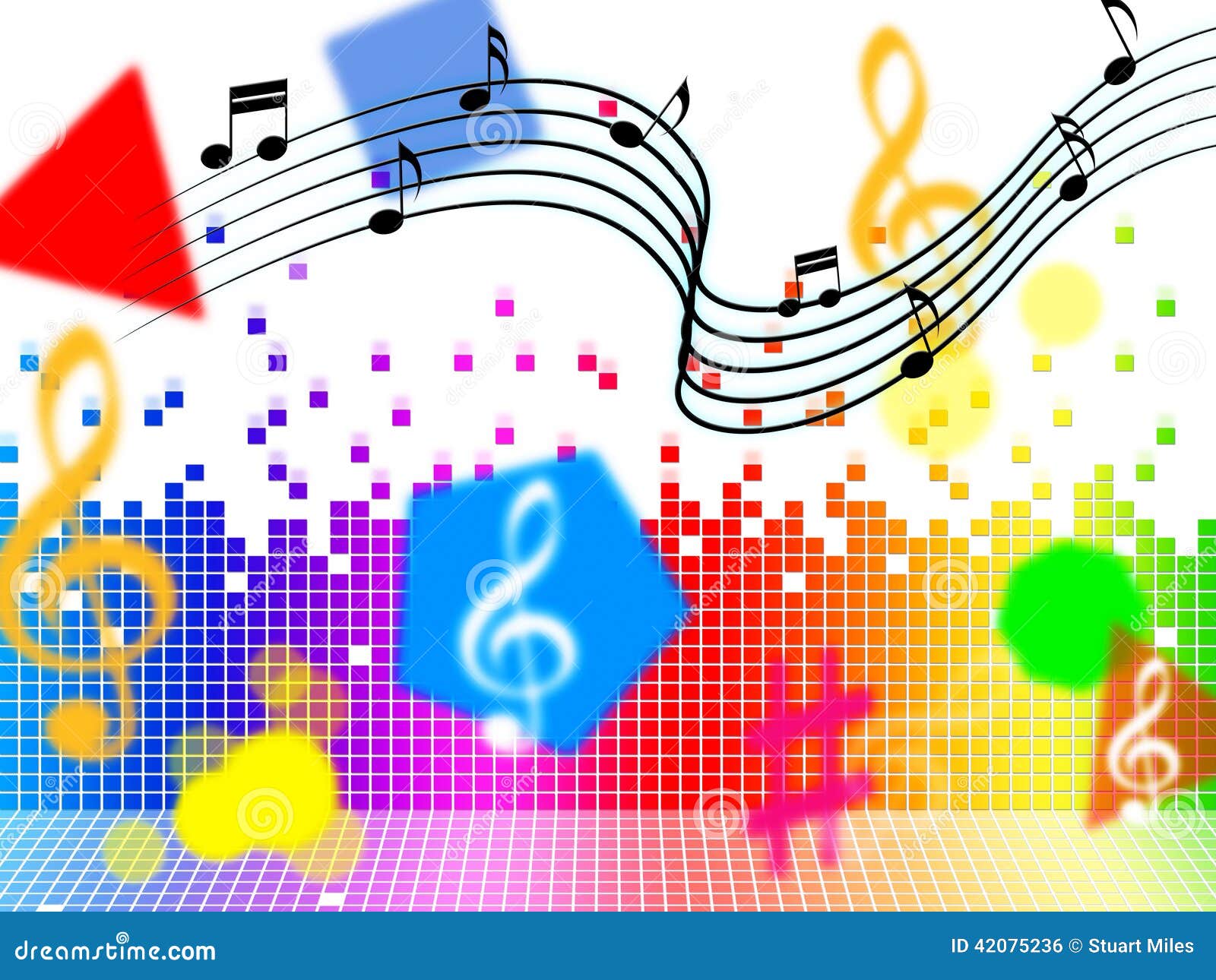 Music Background Shows Piece Melody or Tune Stock Illustration ...