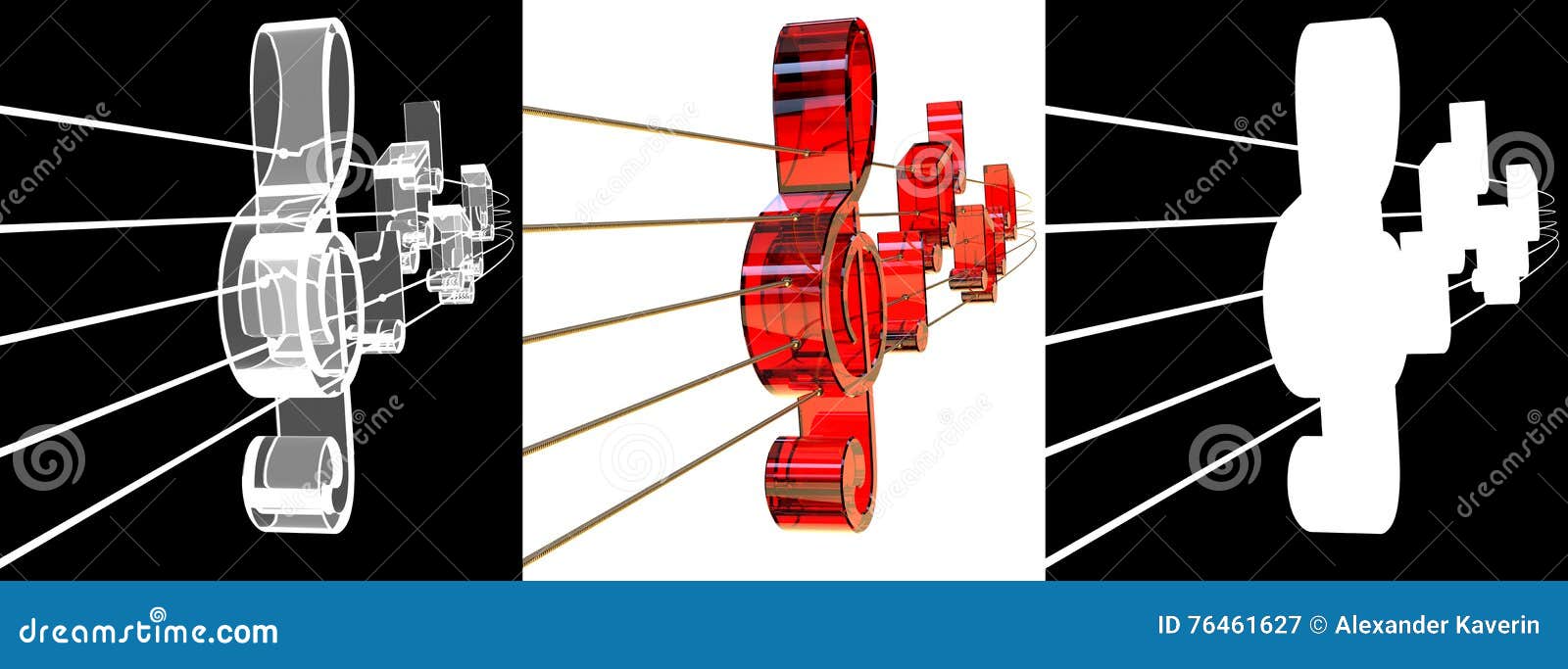 Music Background with Treble Clef. Alpha Channel Stock Illustration ...