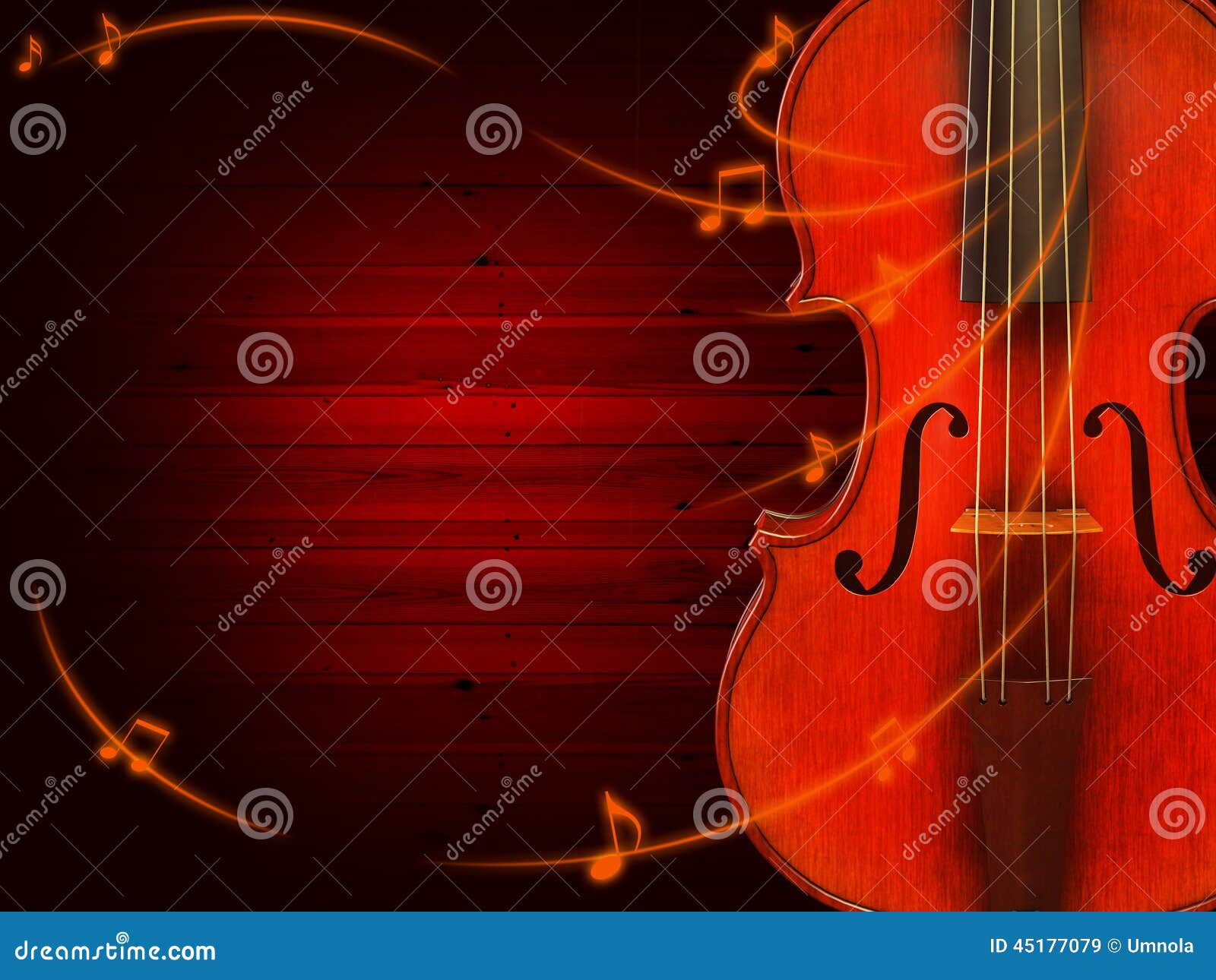 Music Background with Violin Stock Illustration - Illustration of note ...