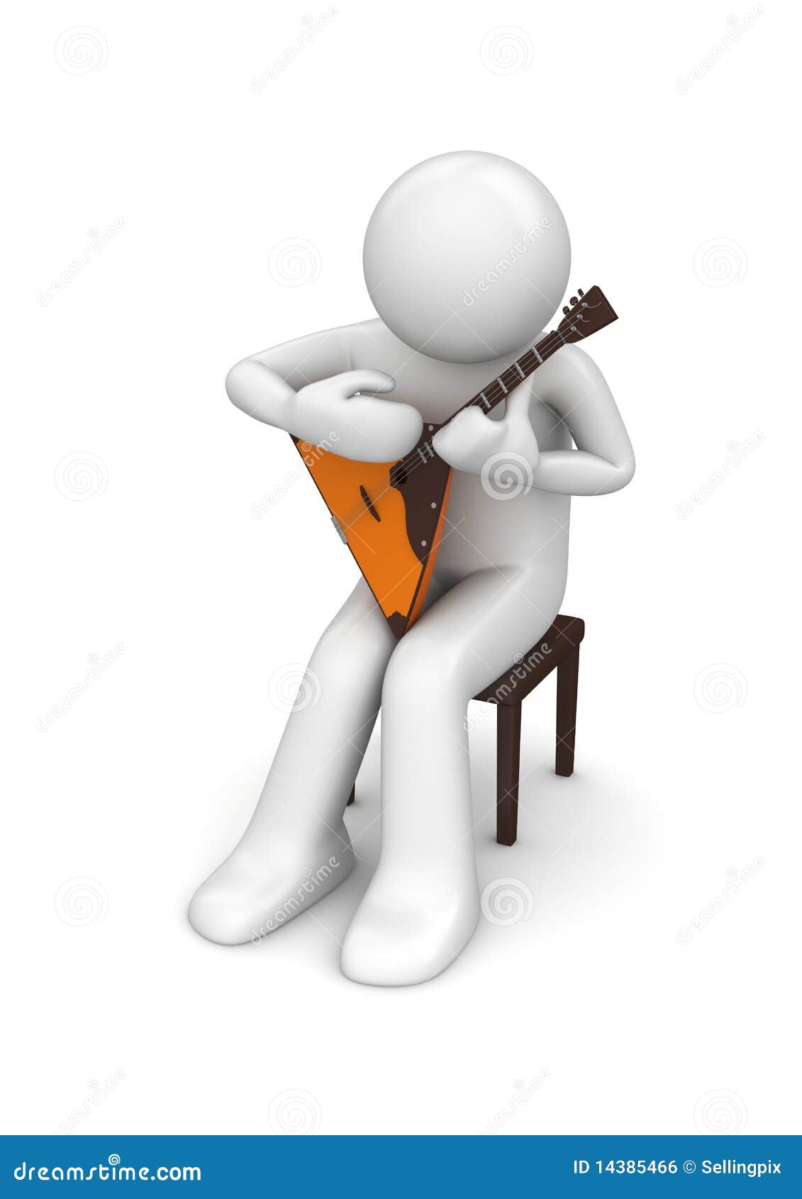 Music - Balalaika Performer Stock Illustration - Illustration of people ...