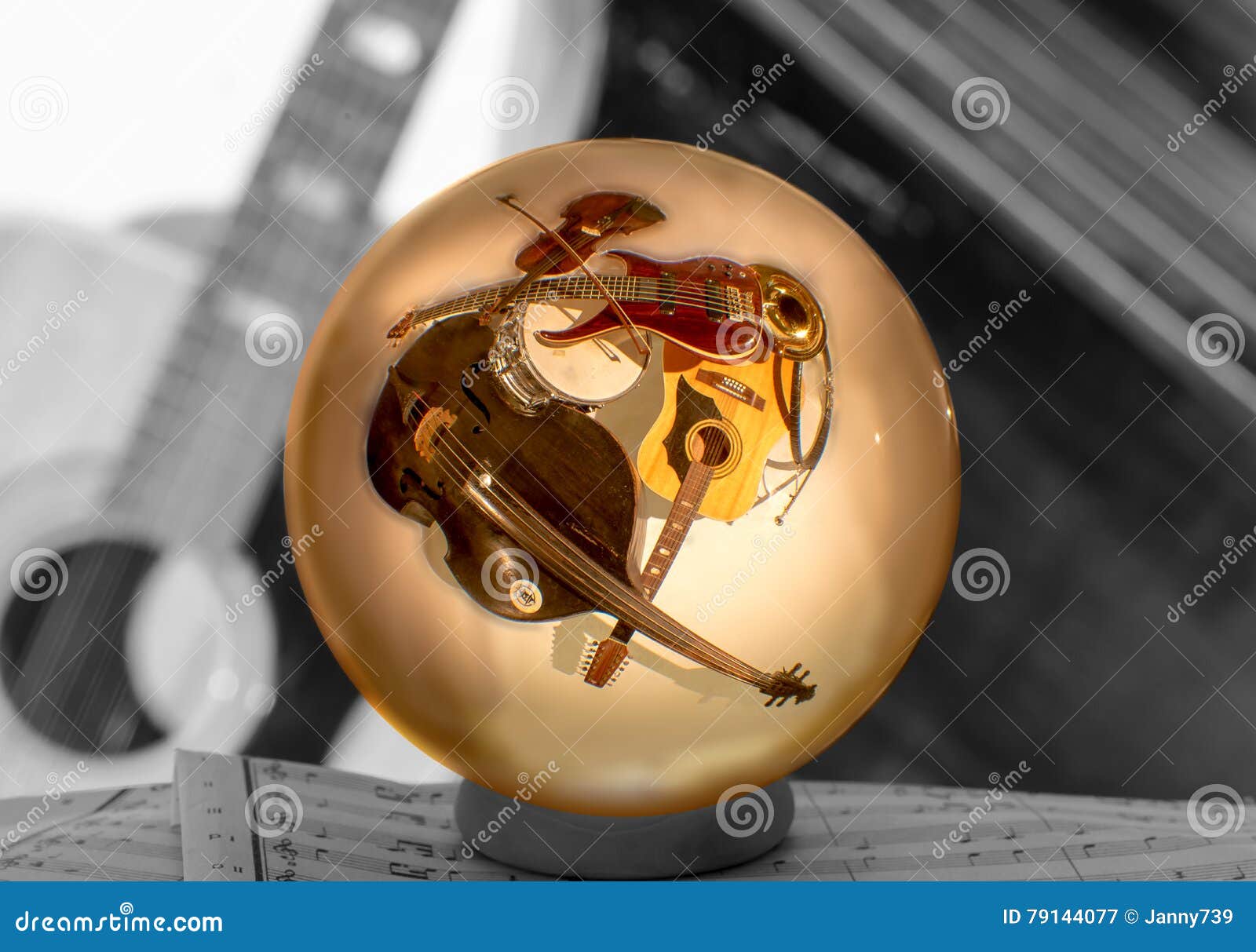Music in the ball stock image. Image of ball, double - 79144077