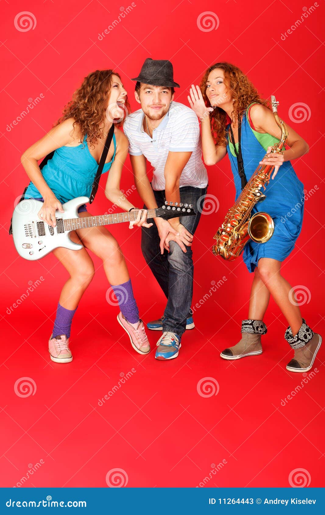 Music band stock image. Image of guitarist, fashion, face - 11264443