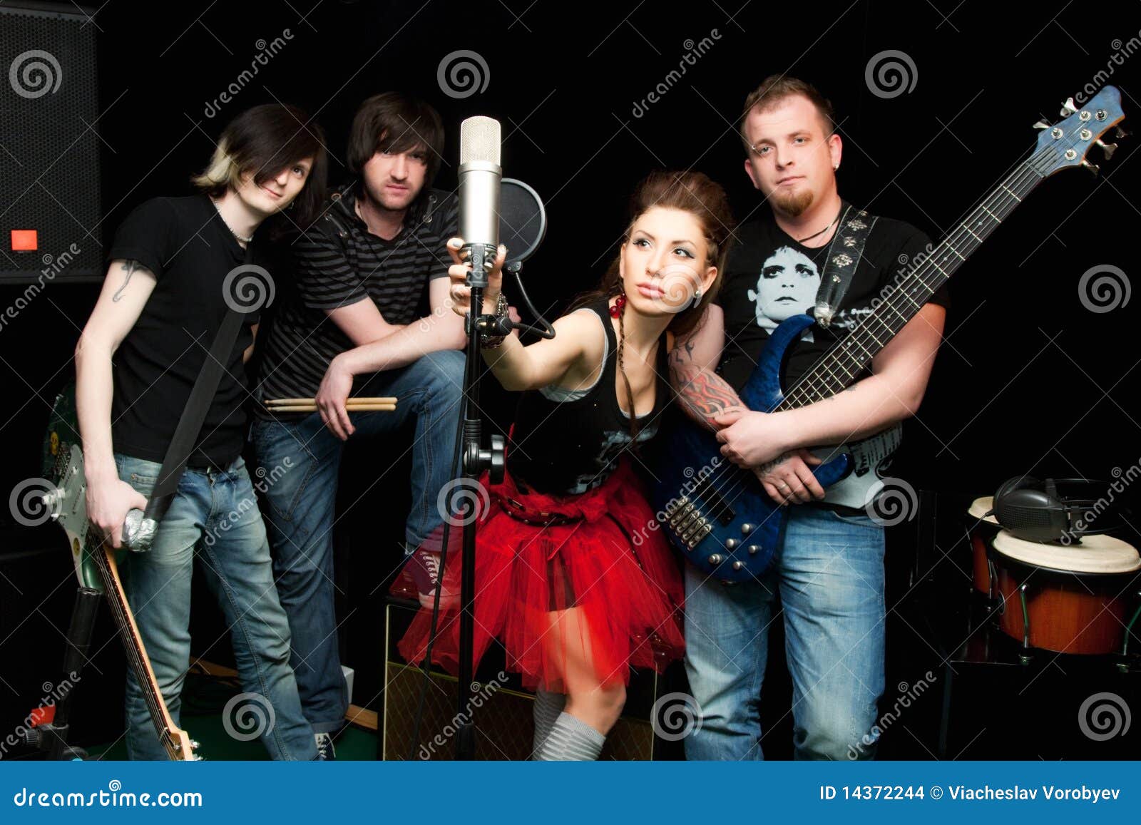 Music band stock photo. Image of rock, youth, musicians - 14372244