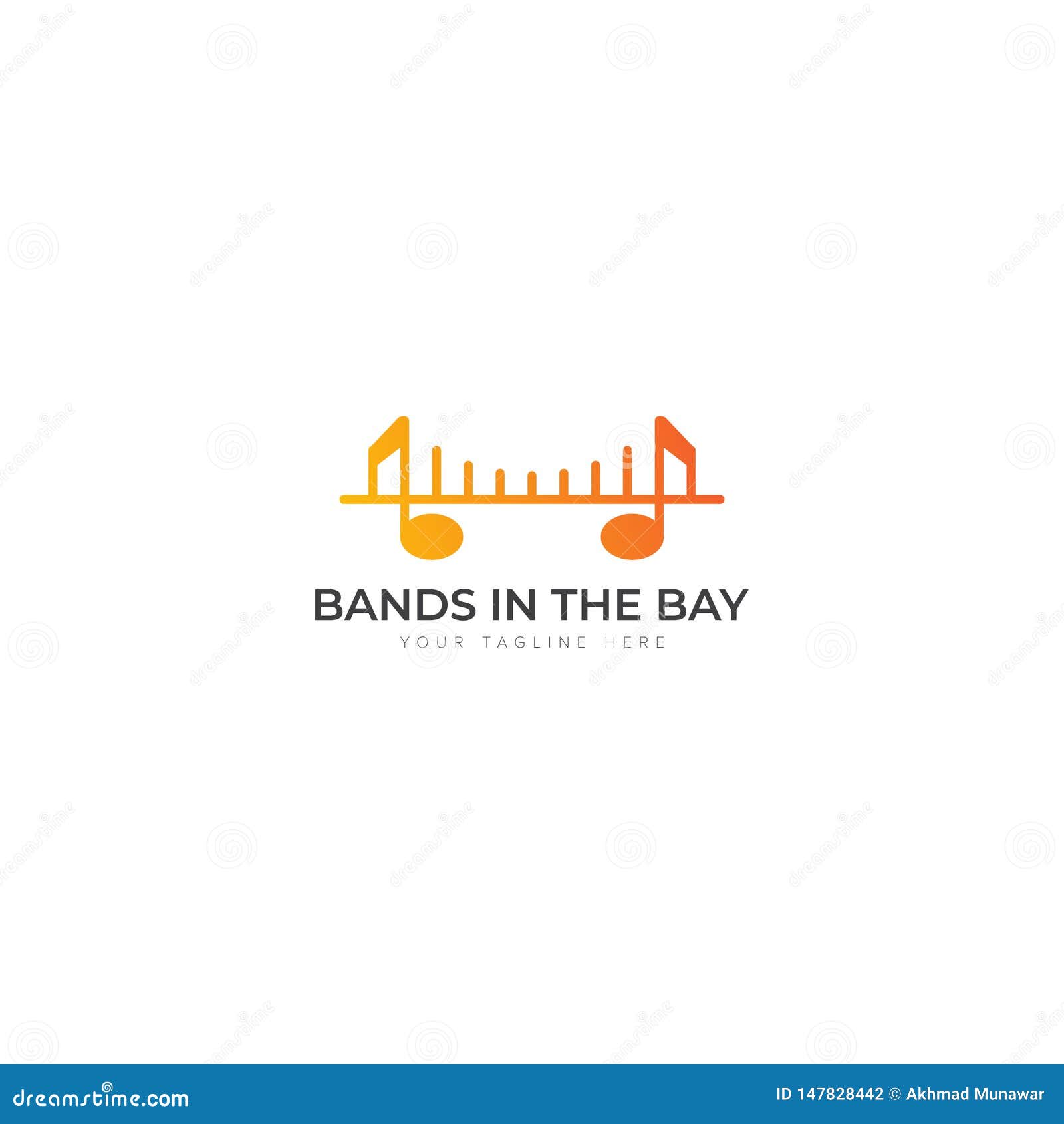 Music Bands in the Bay Logo Design Stock Vector - Illustration of ...