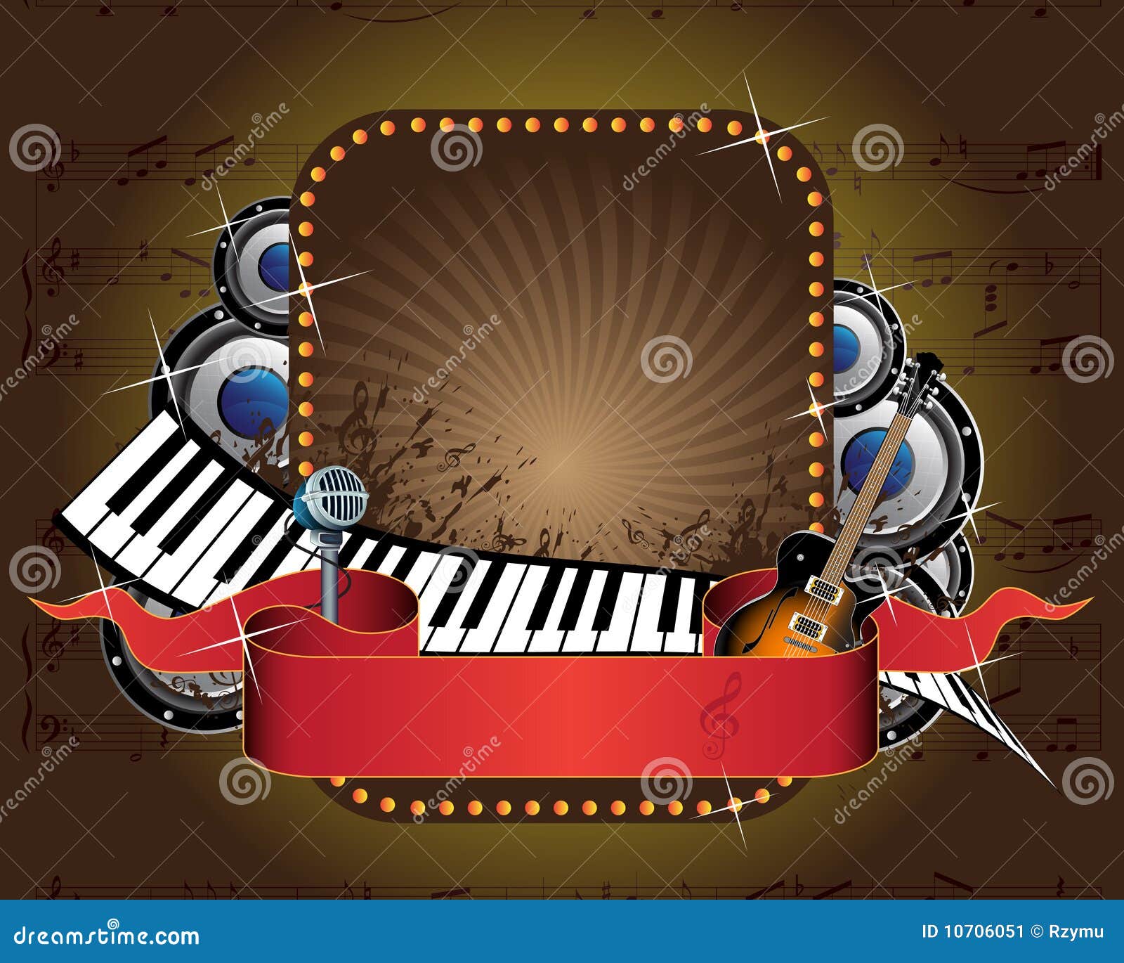 Music banner stock vector. Illustration of design, performance - 10706051