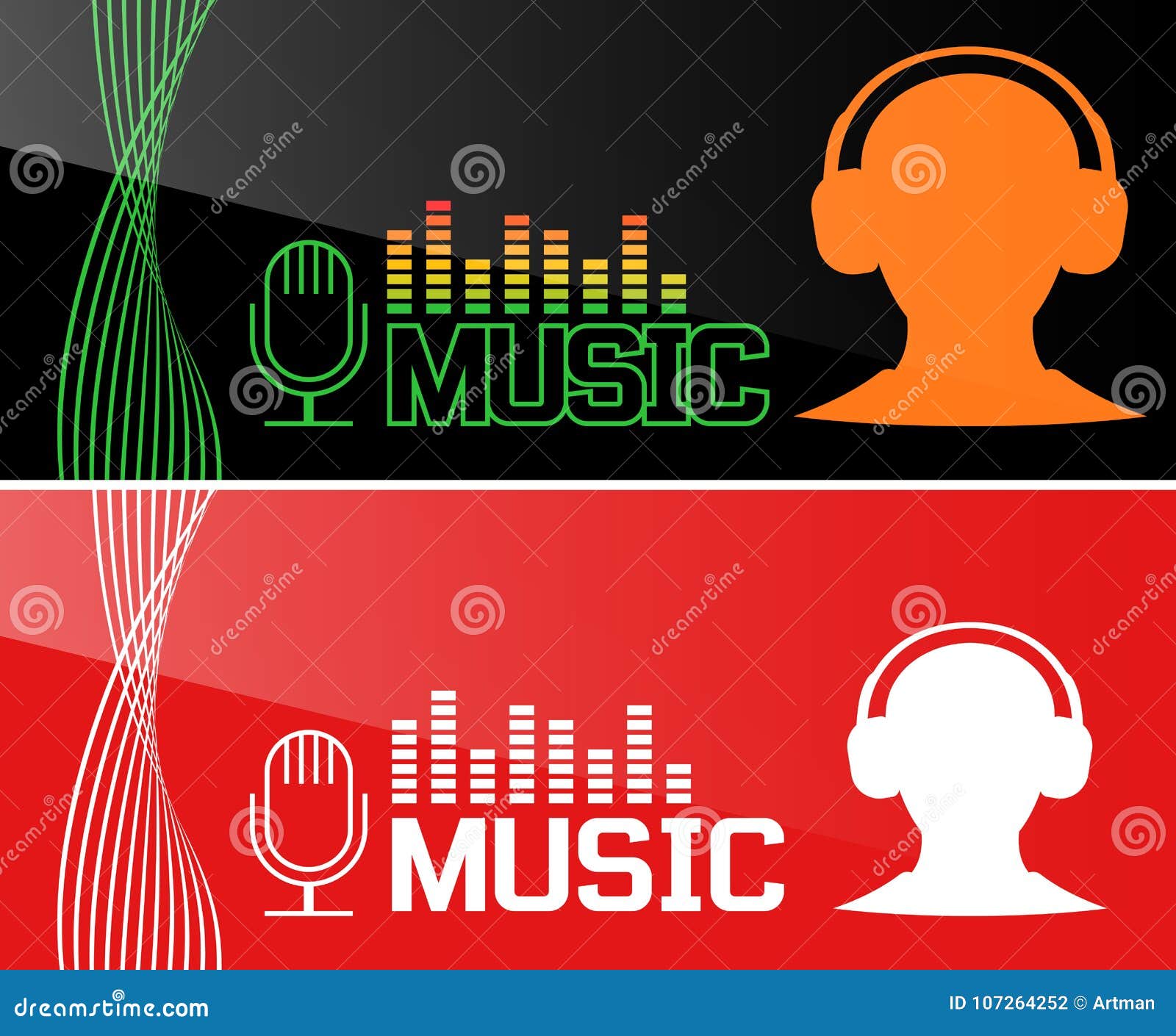 Music Banner or Flyer Design Stock Vector - Illustration of mike ...