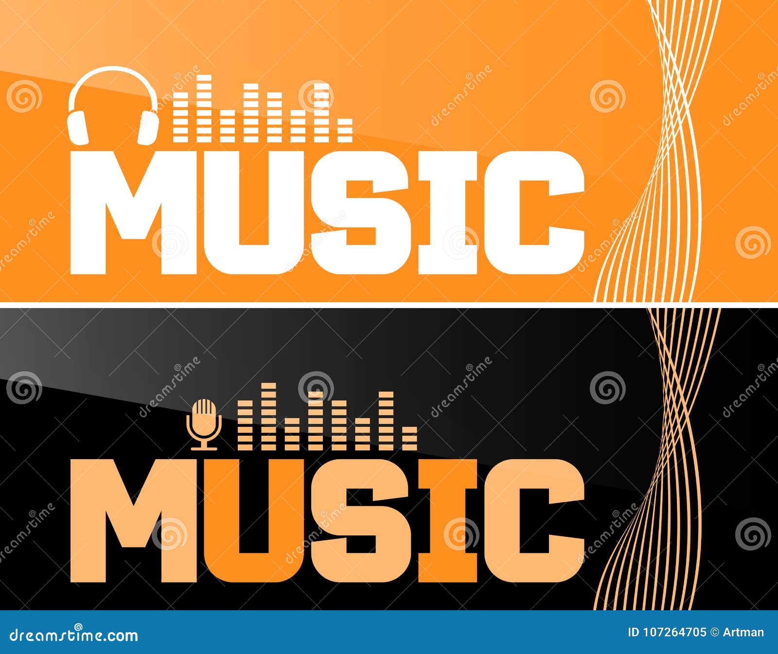 Music Banner or Flyer Design Stock Vector - Illustration of booklet ...