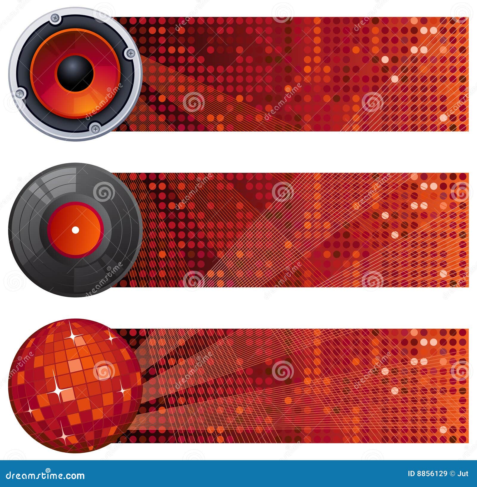 Music banners stock vector. Illustration of shiny, backgrounds - 8856129