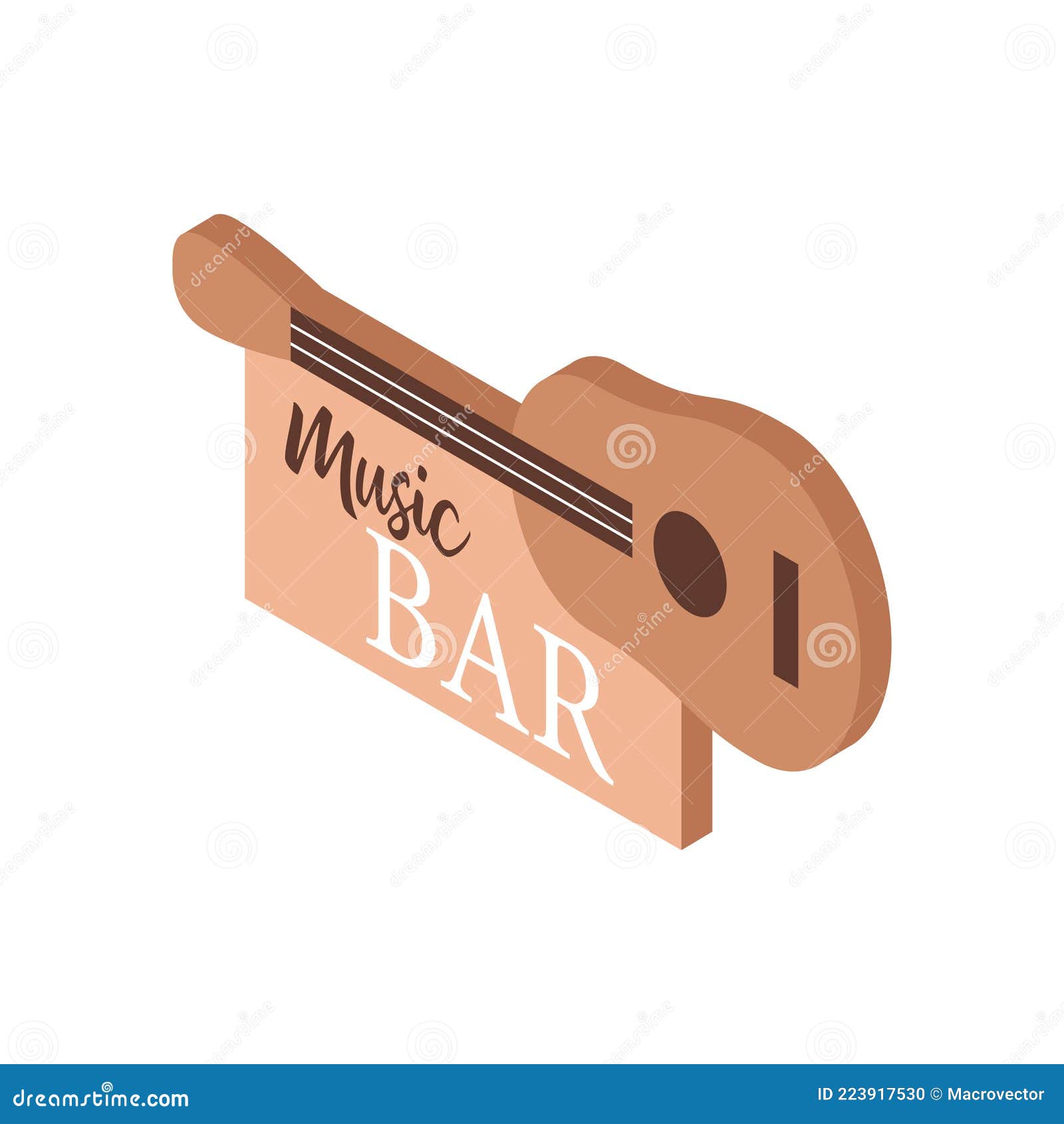 Music Bar Signboard stock vector. Illustration of signboard - 223917530