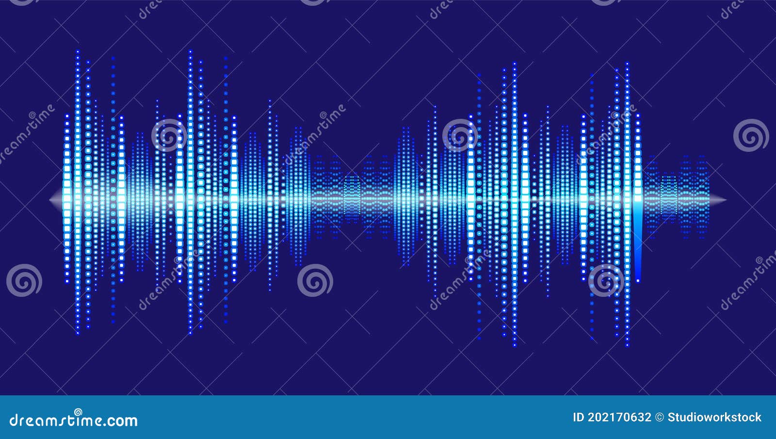 Music Beat, Voice Pulse Sound Wave Dynamic Flowing Stock Vector ...