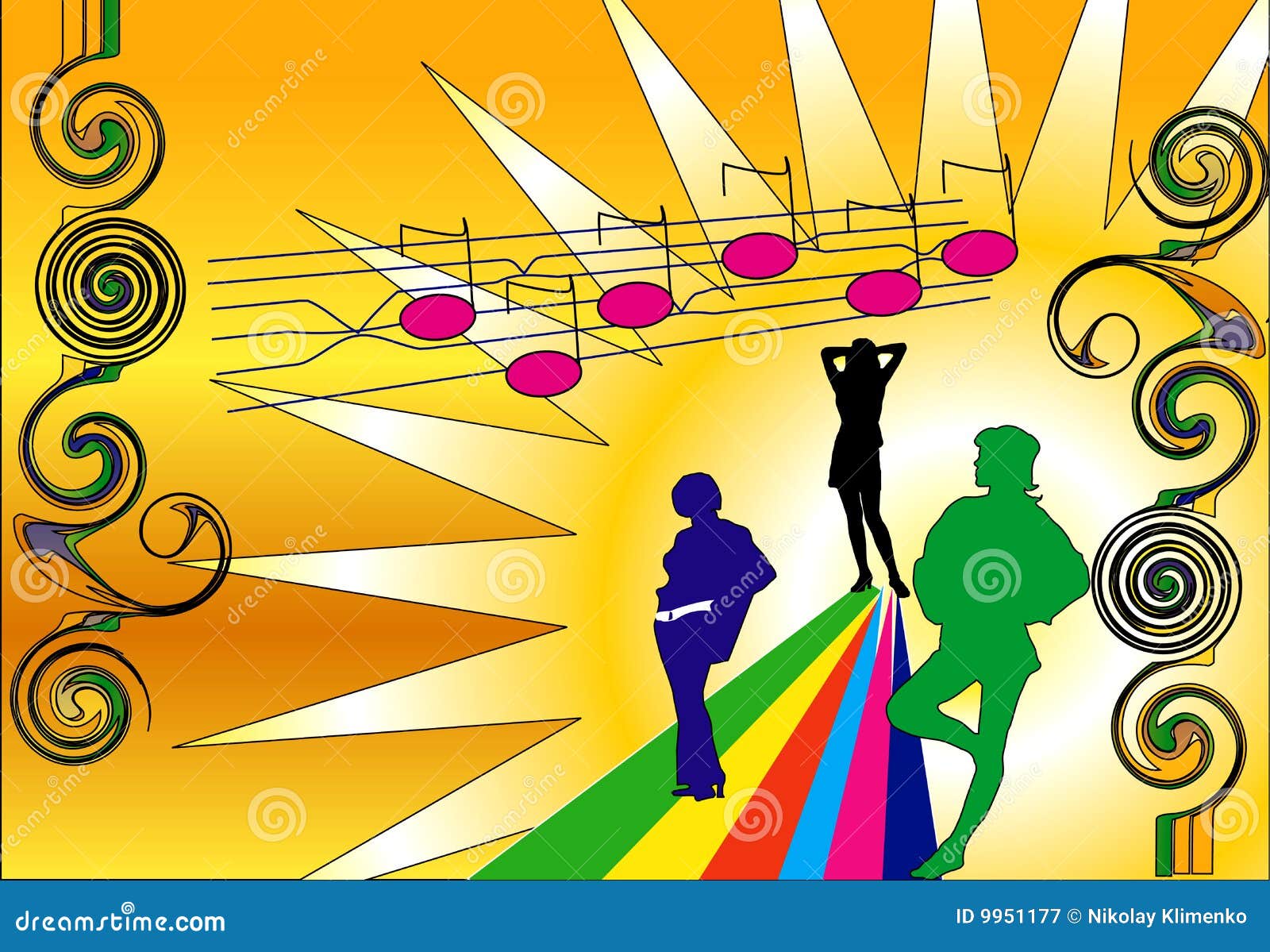 Music BG stock vector. Illustration of accessories, music - 9951177