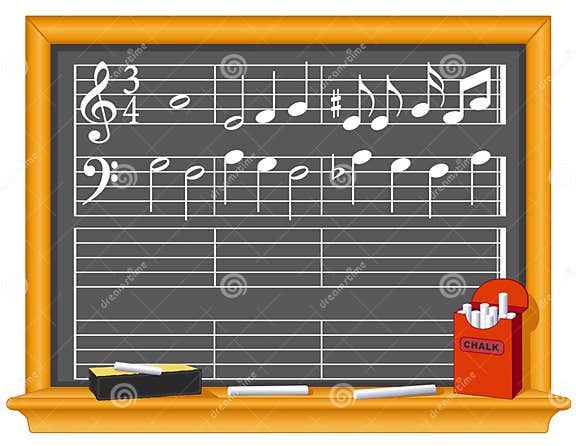 Music and Blackboard stock vector. Illustration of concert - 20370079