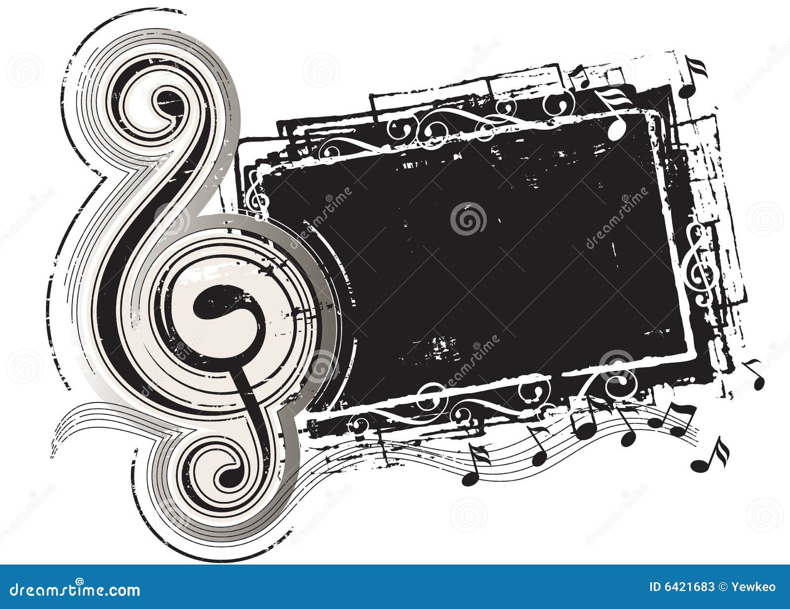 Music board stock vector. Illustration of vector, placard - 6421683