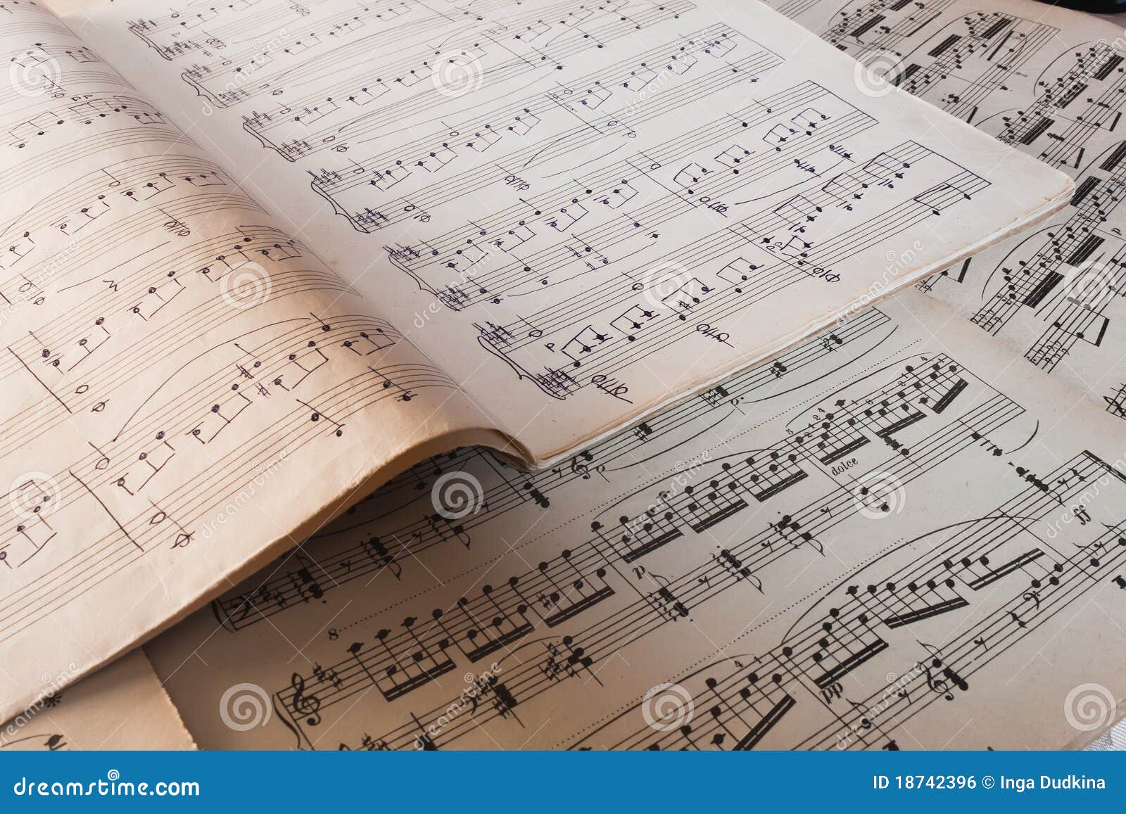 Music book stock photo. Image of sheet, composer, notes - 18742396