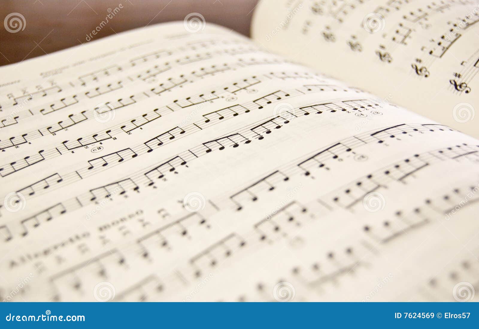 Music book stock image. Image of note, book, study, rhythm - 7624569