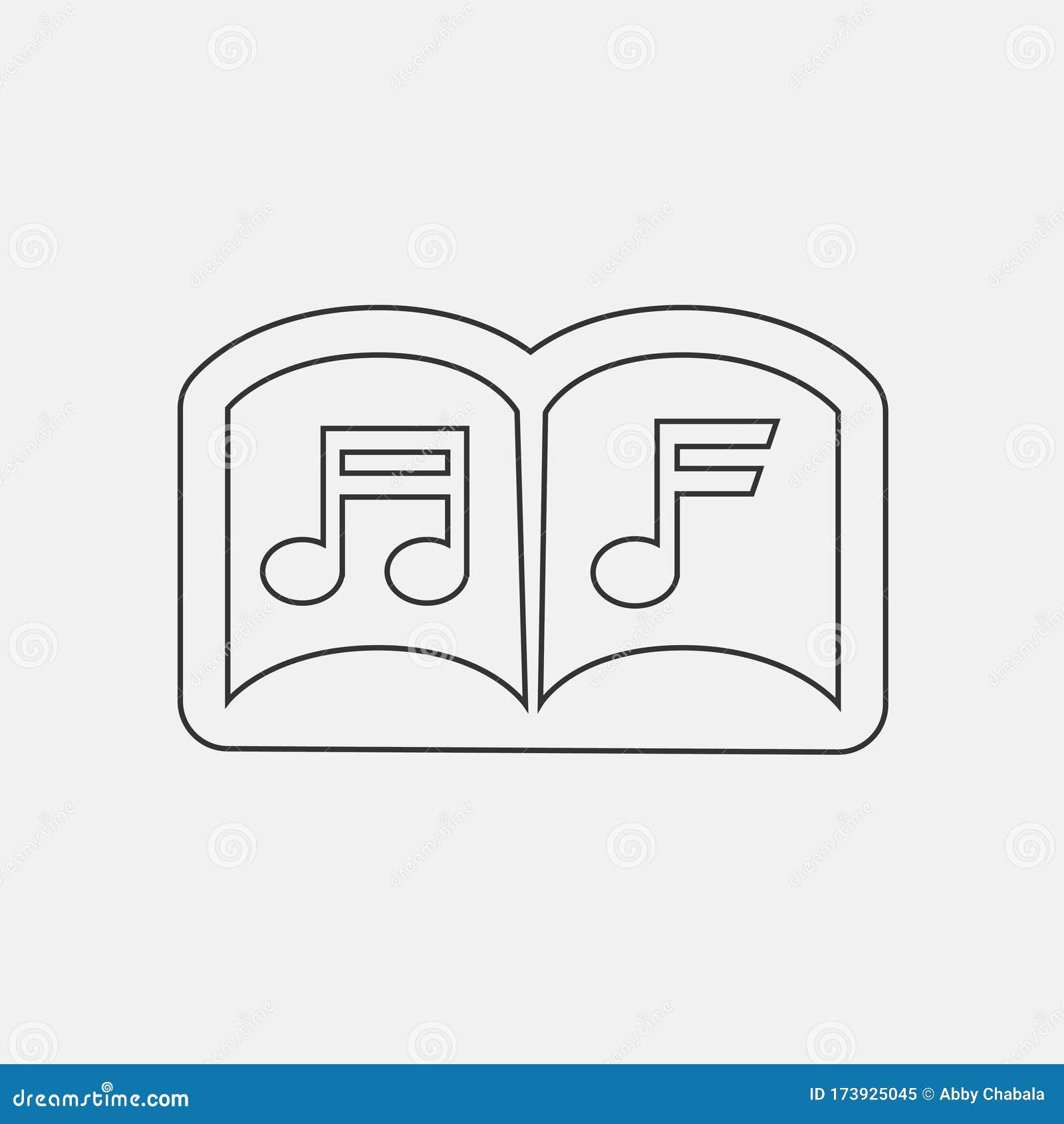 Music Book Icon Illustration Symbol Eps 10 Grey Stock Illustration ...