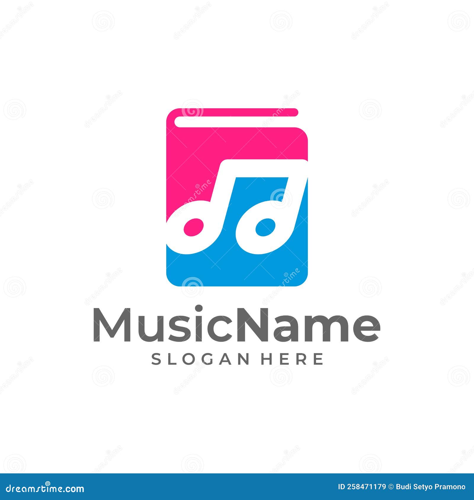 Music Book Logo Template Design Vector, Emblem, Design Concept ...