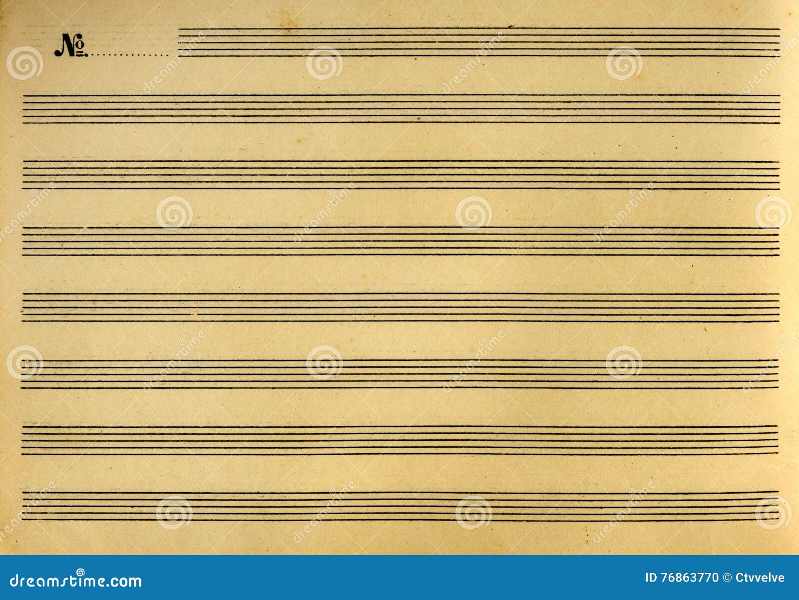 Music Booklet or Notes Paper Stock Photo - Image of page, clip: 76863770