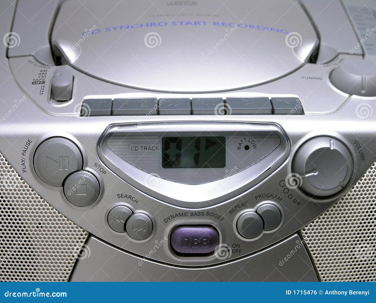 Music Boom Box - 3 stock photo. Image of disk, dial, controls - 1715476