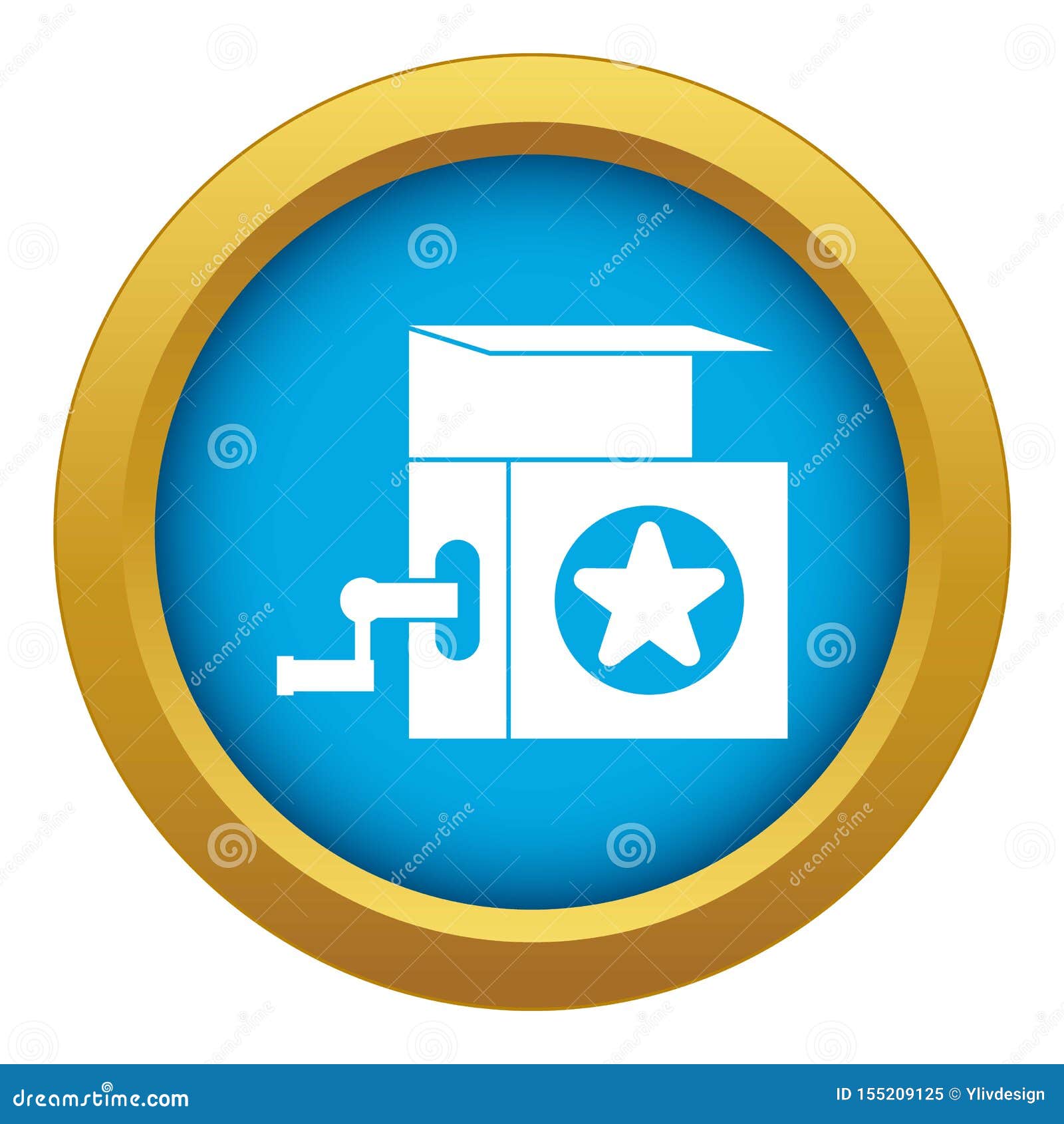 Music Box Icon Blue Vector Isolated Stock Vector - Illustration of sign ...