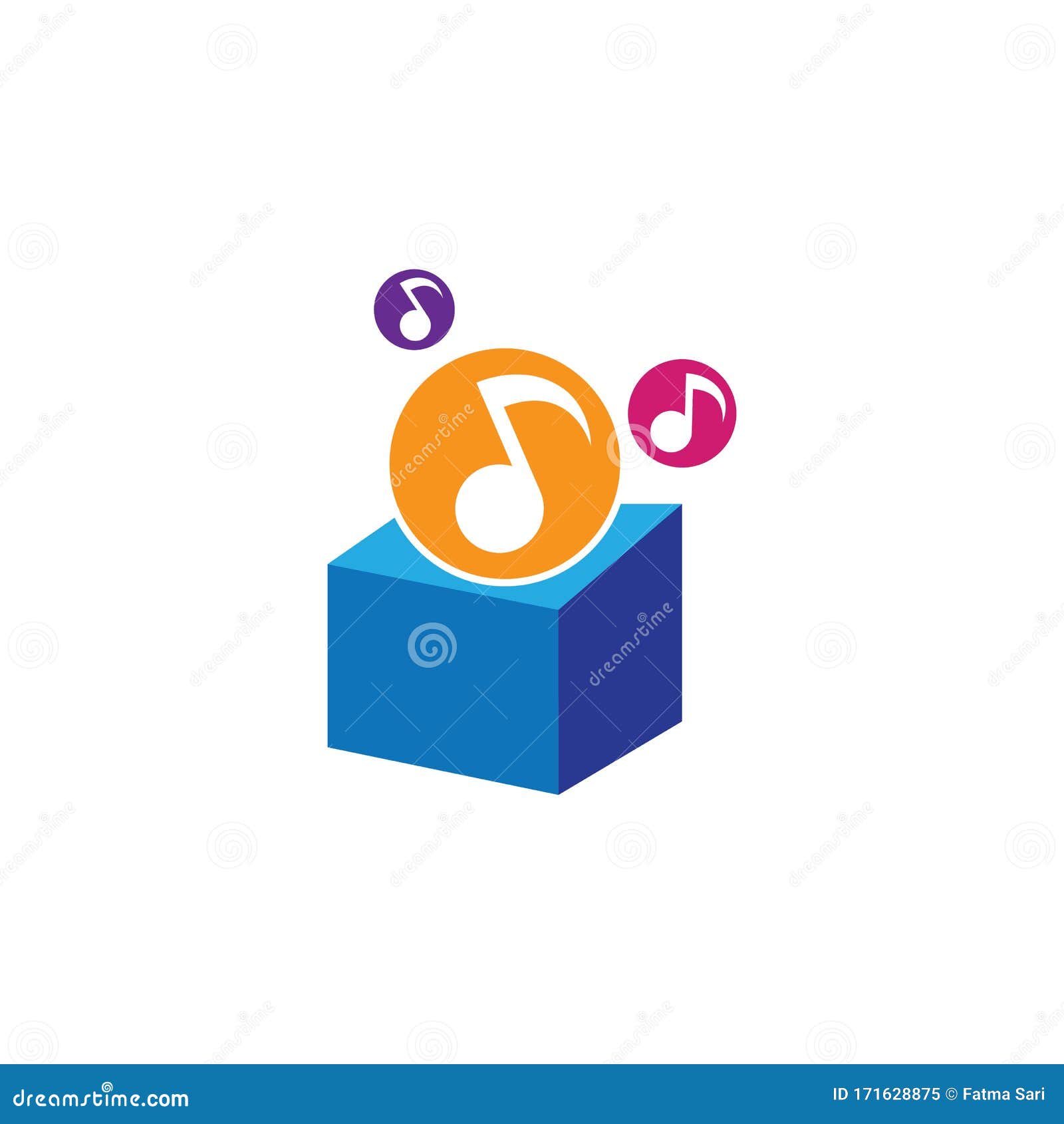 Music Box Logo Creative Vector Icon Stock Vector - Illustration of ...