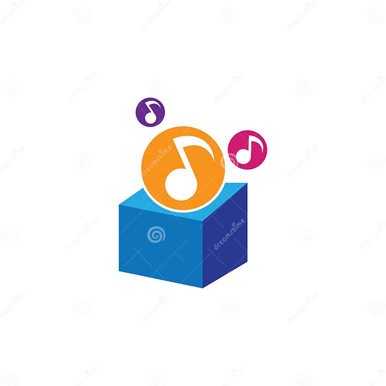 Music Box Logo Creative Vector Icon Stock Vector - Illustration of ...