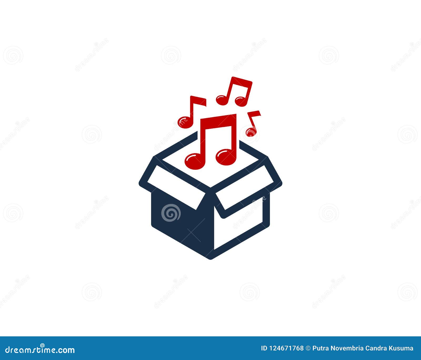 Music Box Logo Icon Design stock vector. Illustration of music - 124671768