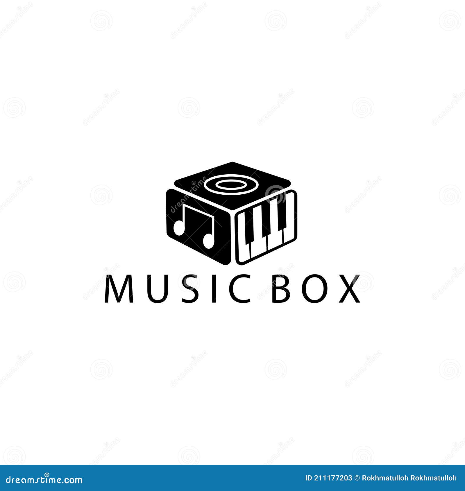 Music Box Logo Piano Design Vector Illustration Stock Vector ...