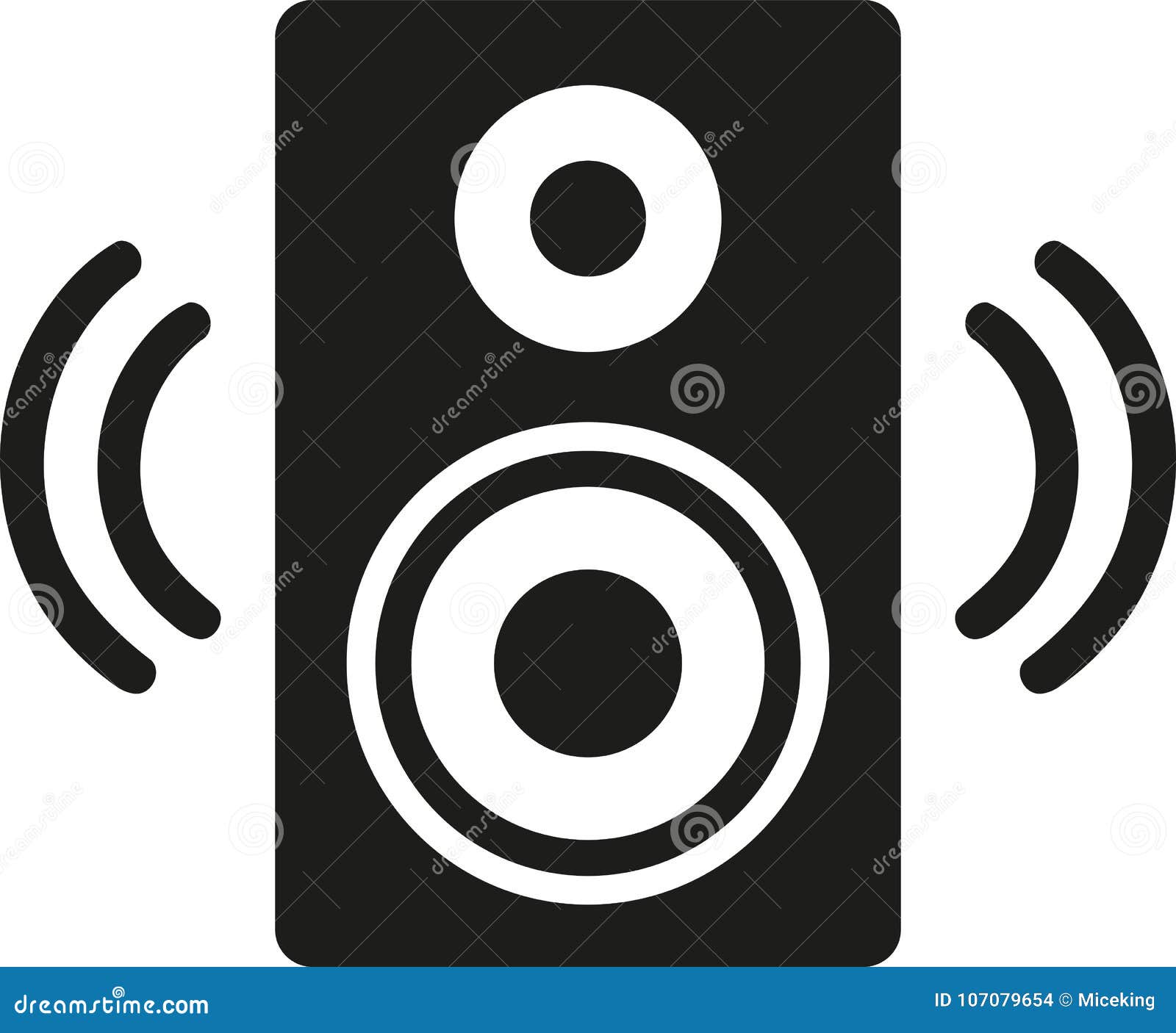 Music box speaker stock vector. Illustration of acoustic - 107079654