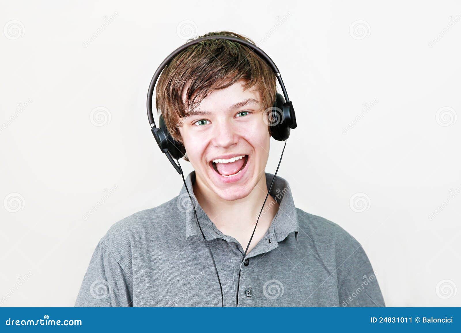 Music boy stock image. Image of hansome, singing, modern - 24831011