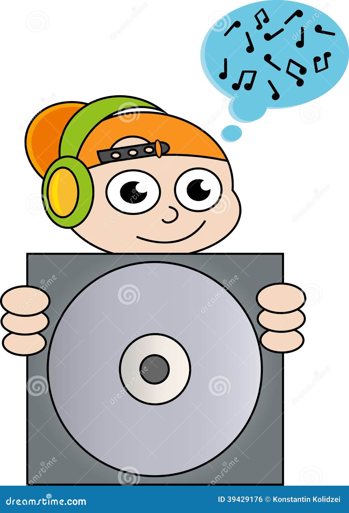 Music boy. stock vector. Illustration of funky, roll - 39429176