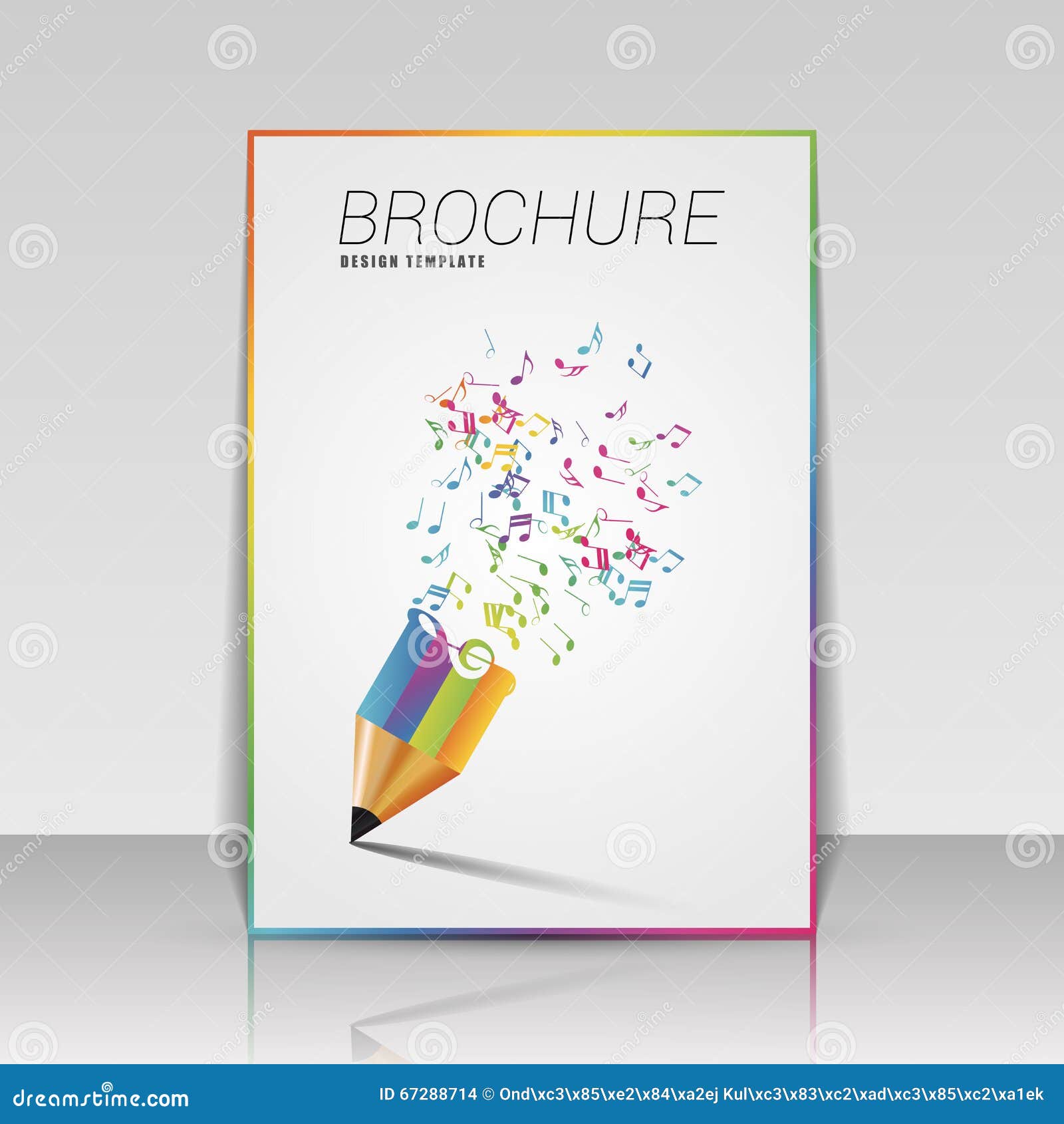 Music Brochure Cover Design. Flyer, Poster, Booklet Template Cartoon ...