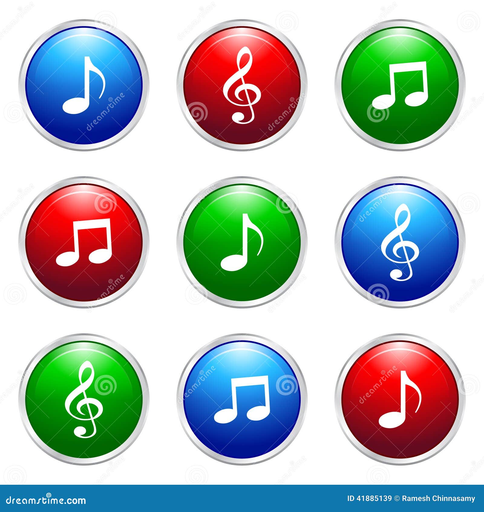 Music button stock vector. Illustration of glossy, buttons - 41885139