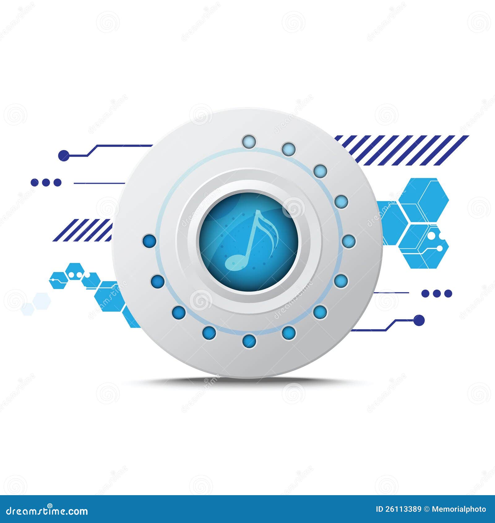 Music button modern style stock vector. Illustration of note - 26113389