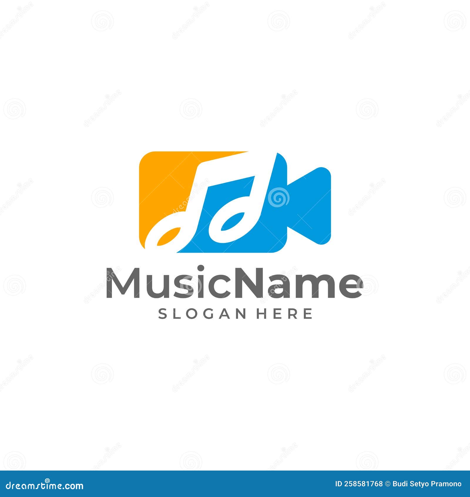 Music Camera Logo Vector Icon Illustration. Camera Music Logo Design ...
