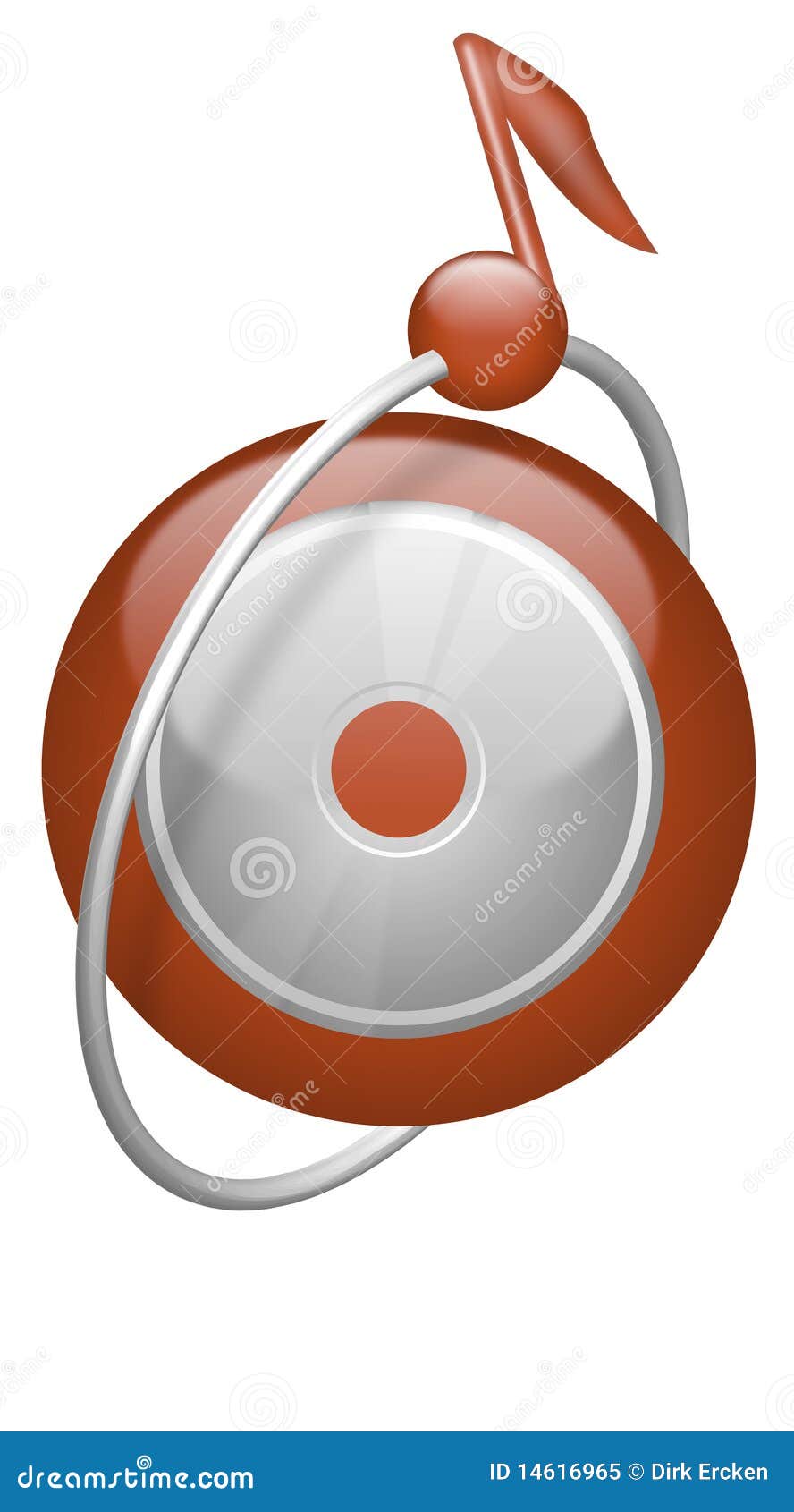 Music CD Button Note in Orbit Stock Illustration - Illustration of ...