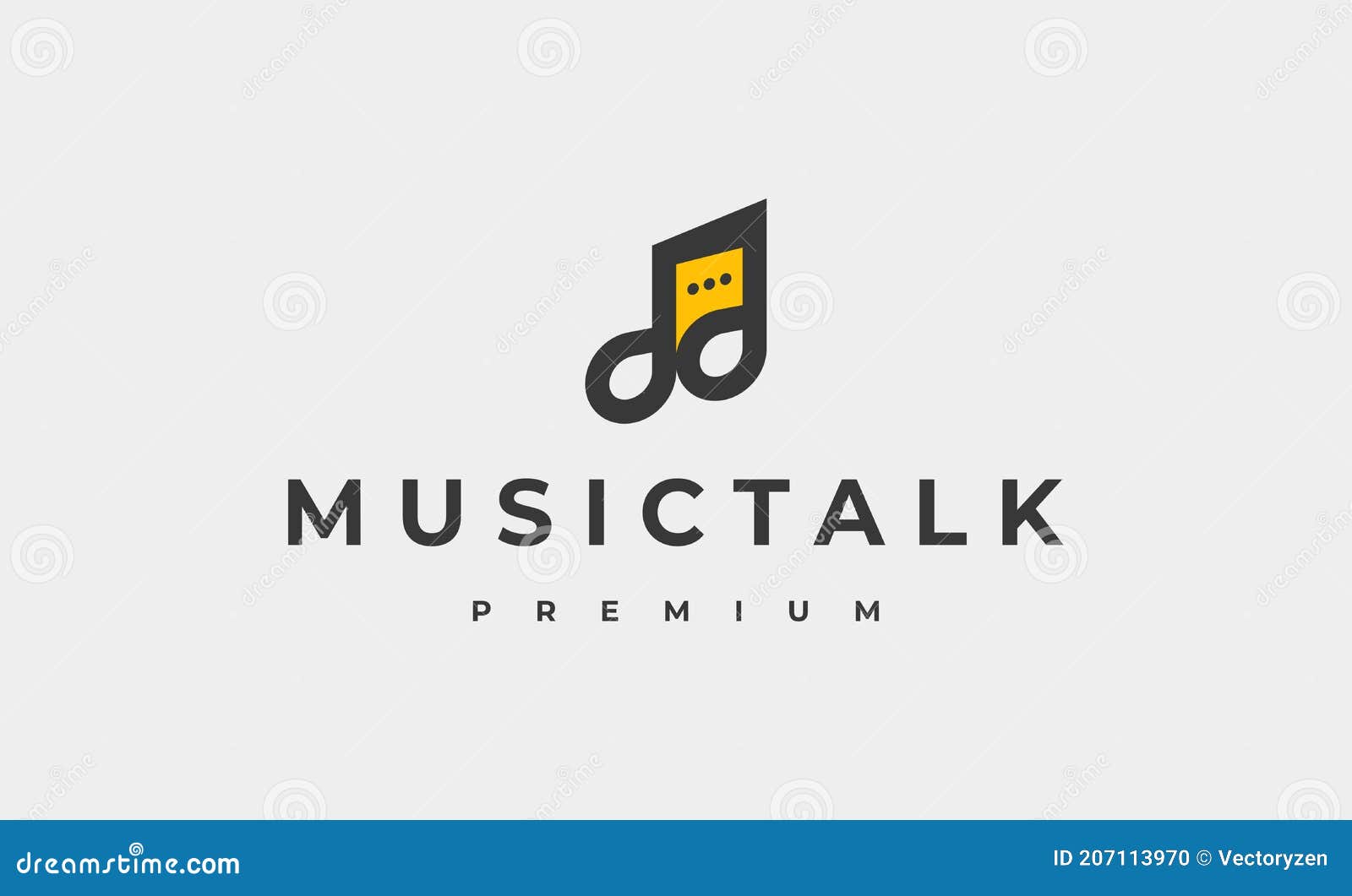 Music Chat Logo Design Vector Illustration Stock Vector - Illustration ...