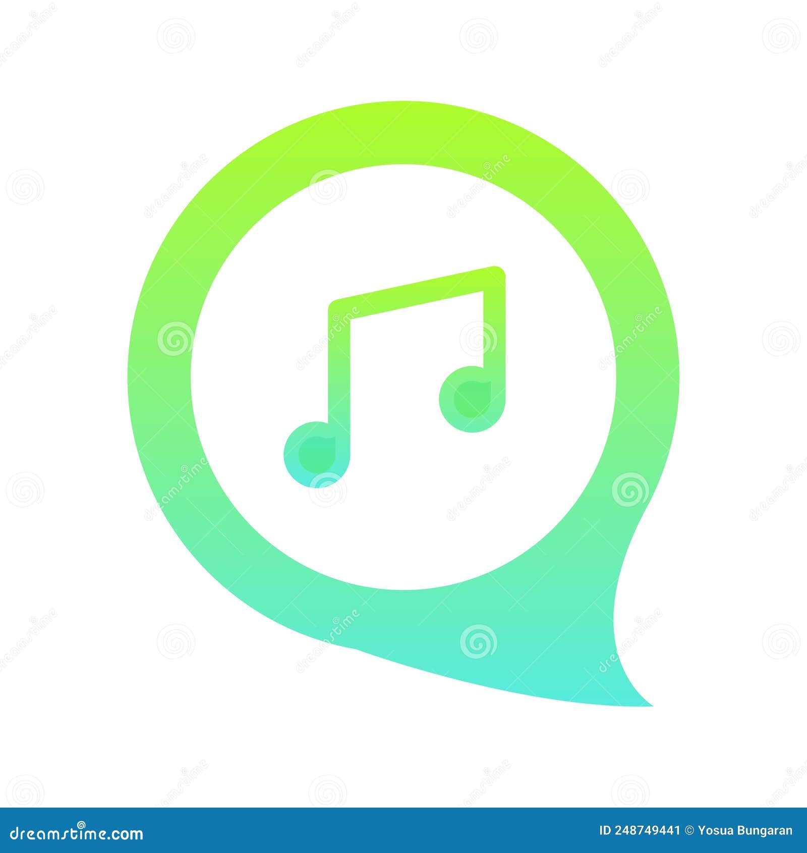 Music Chat Logo Gradient Design Template Icon Stock Vector ...
